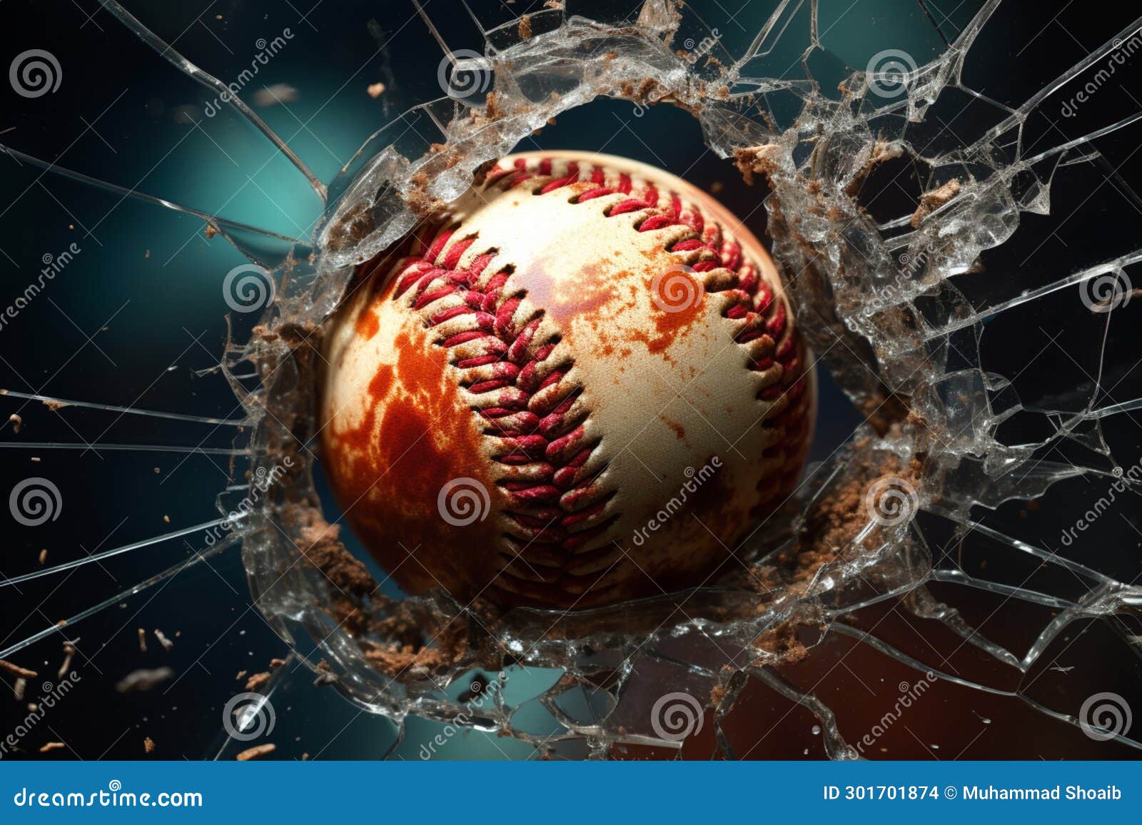 Design Inspiration Baseball Breaks through a Broken Window, Compelling ...