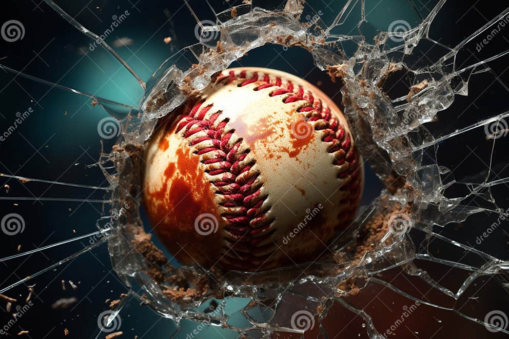 Design Inspiration Baseball Breaks through a Broken Window, Compelling ...