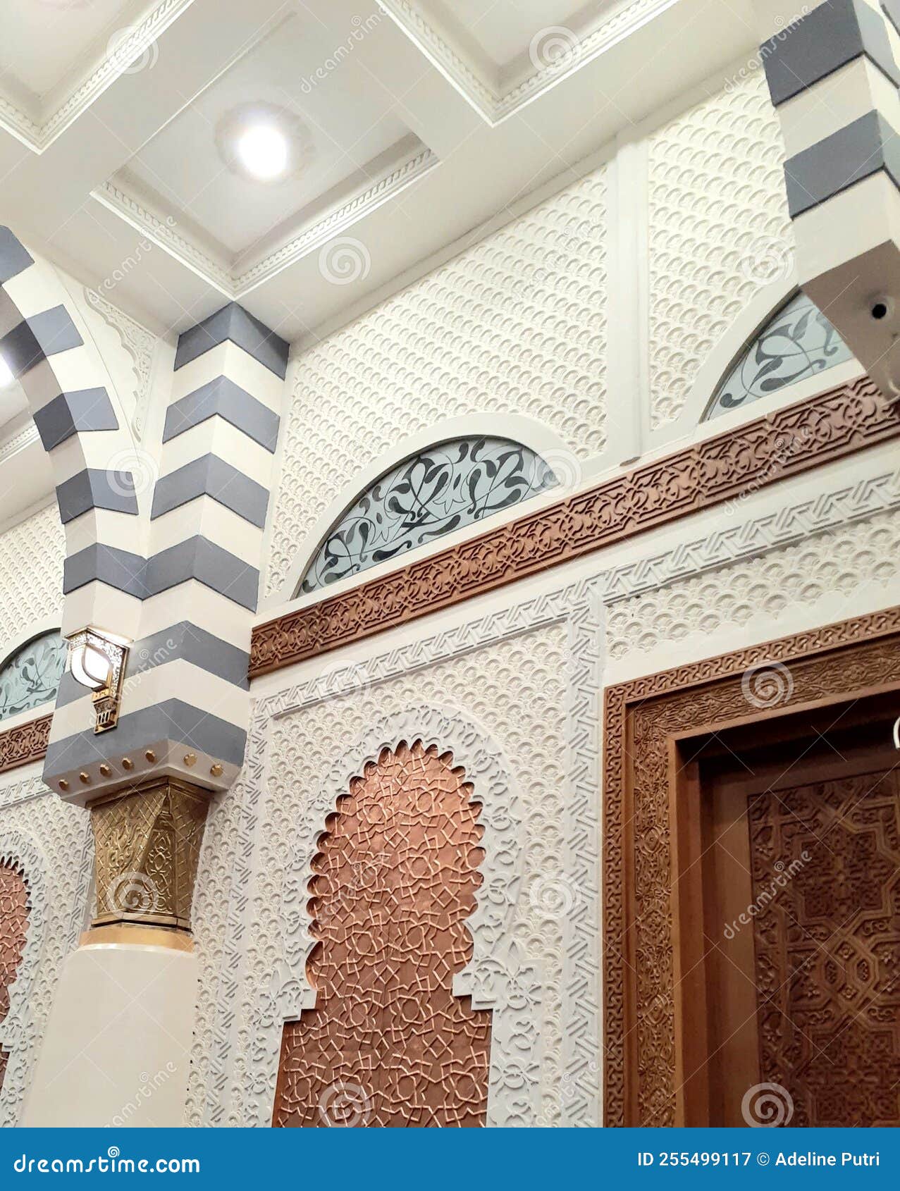 Design Interior of the Mosque Stock Image - Image of design, interior ...