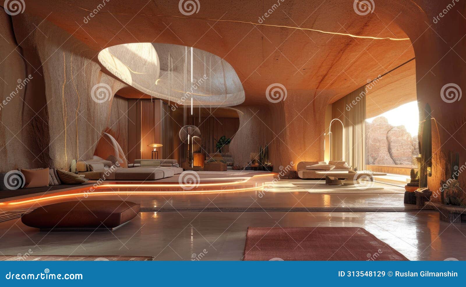 Design an Interior Space Inspired by Deserts Warmth Stock Image - Image ...