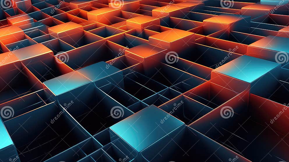 Design Interlocking Grids Abstract Stock Illustration - Illustration of ...