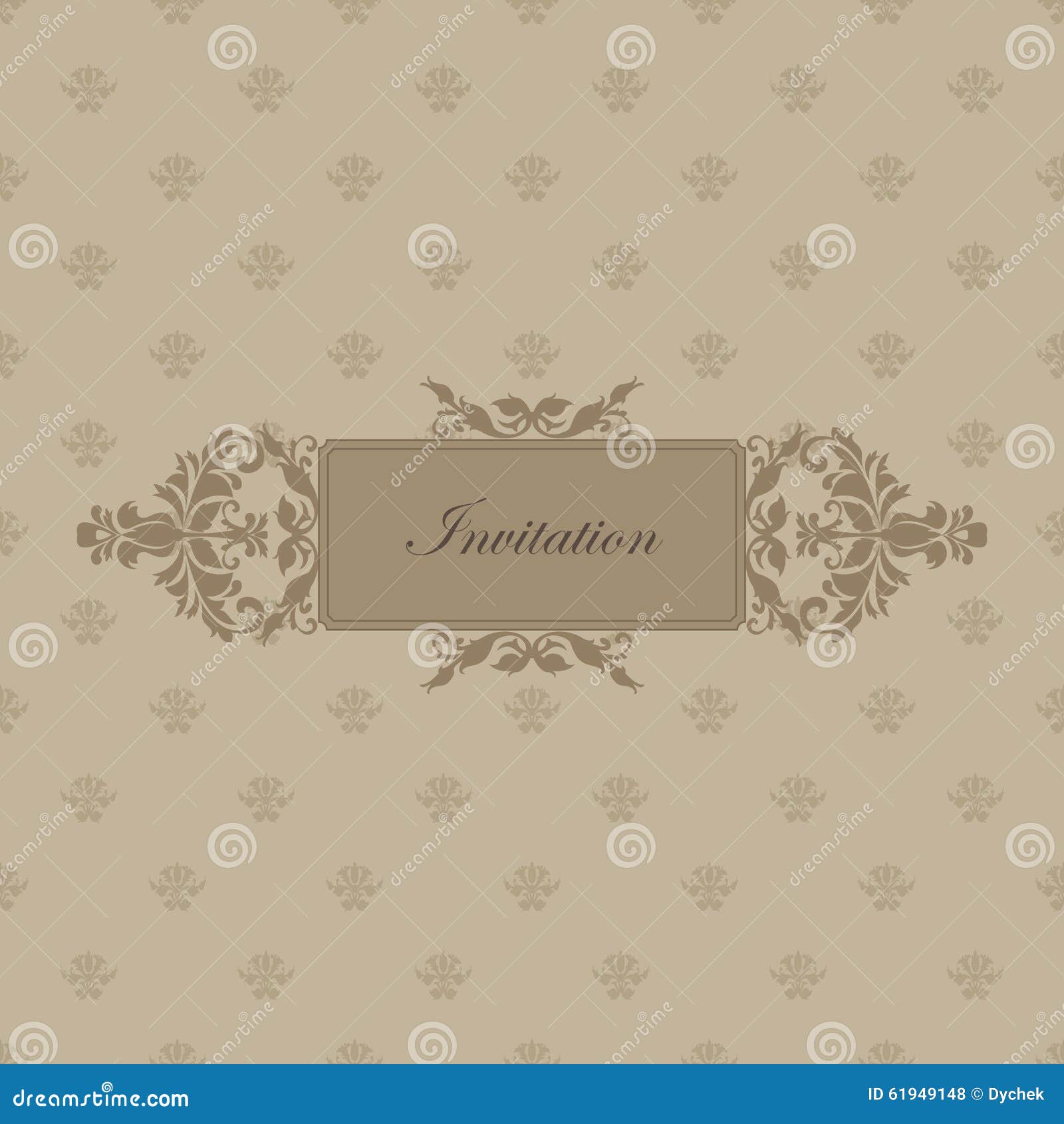Design Invitations in Brown Color. Stock Vector - Illustration of ...