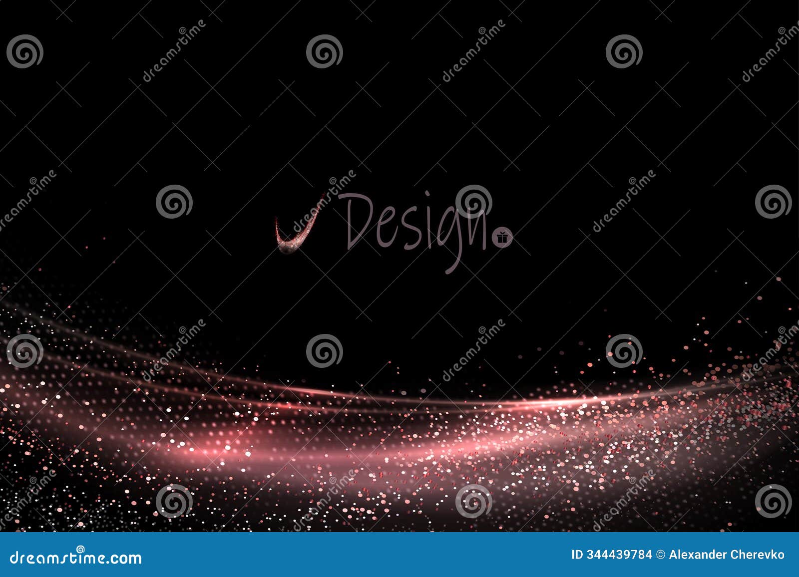 Design with Isolated Abstract Copper Tinsel on Black Background Stock ...