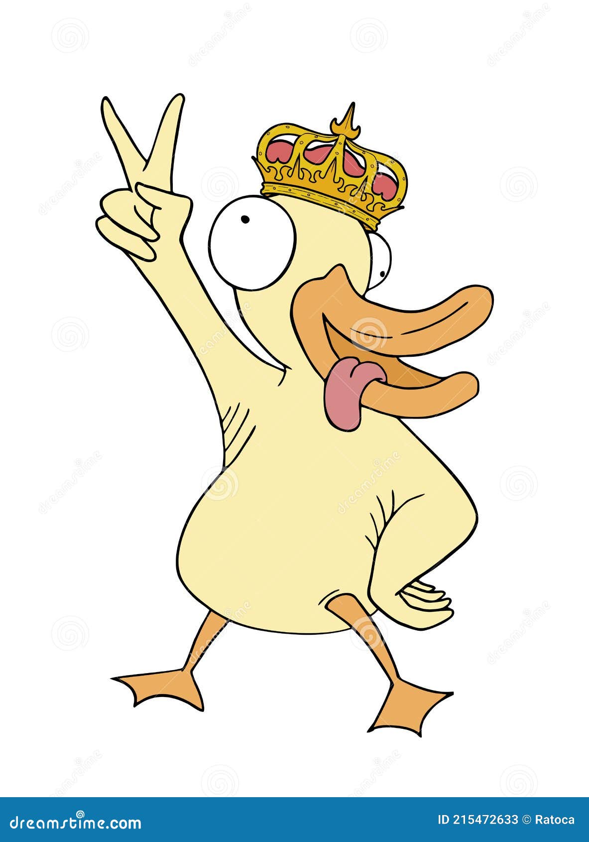 Design of King Duck Illustration Stock Vector - Illustration of ...