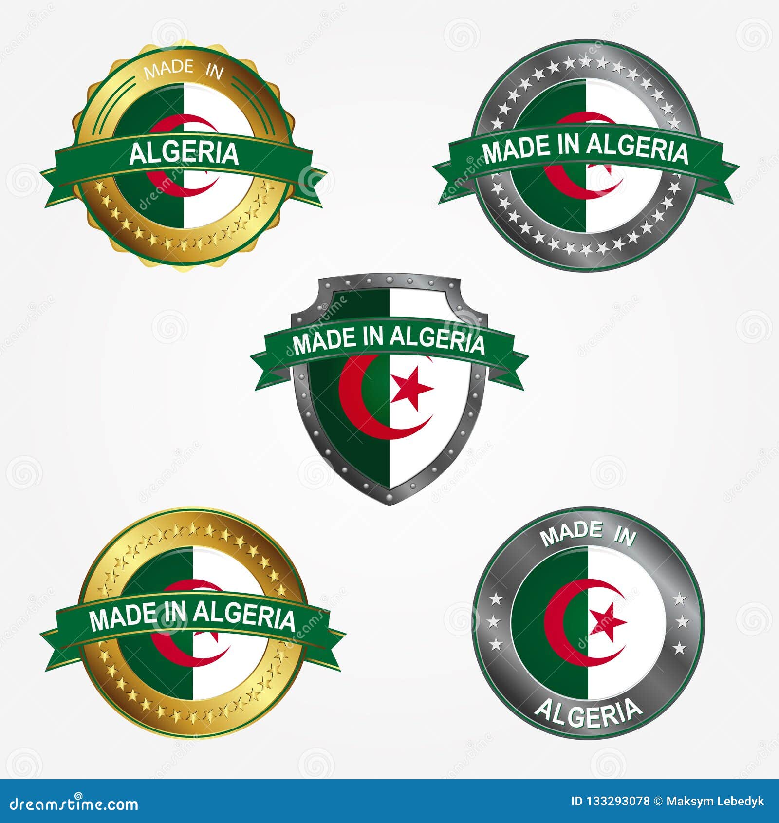 Design Label of Made in Algeria. Vector Illustration Stock Illustration ...