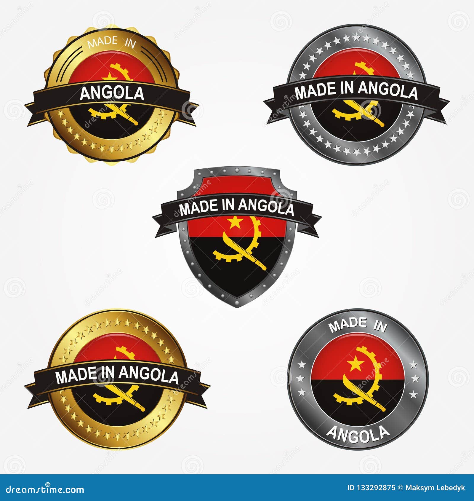 Design Label of Made in Angola. Vector Illustration Stock Illustration ...