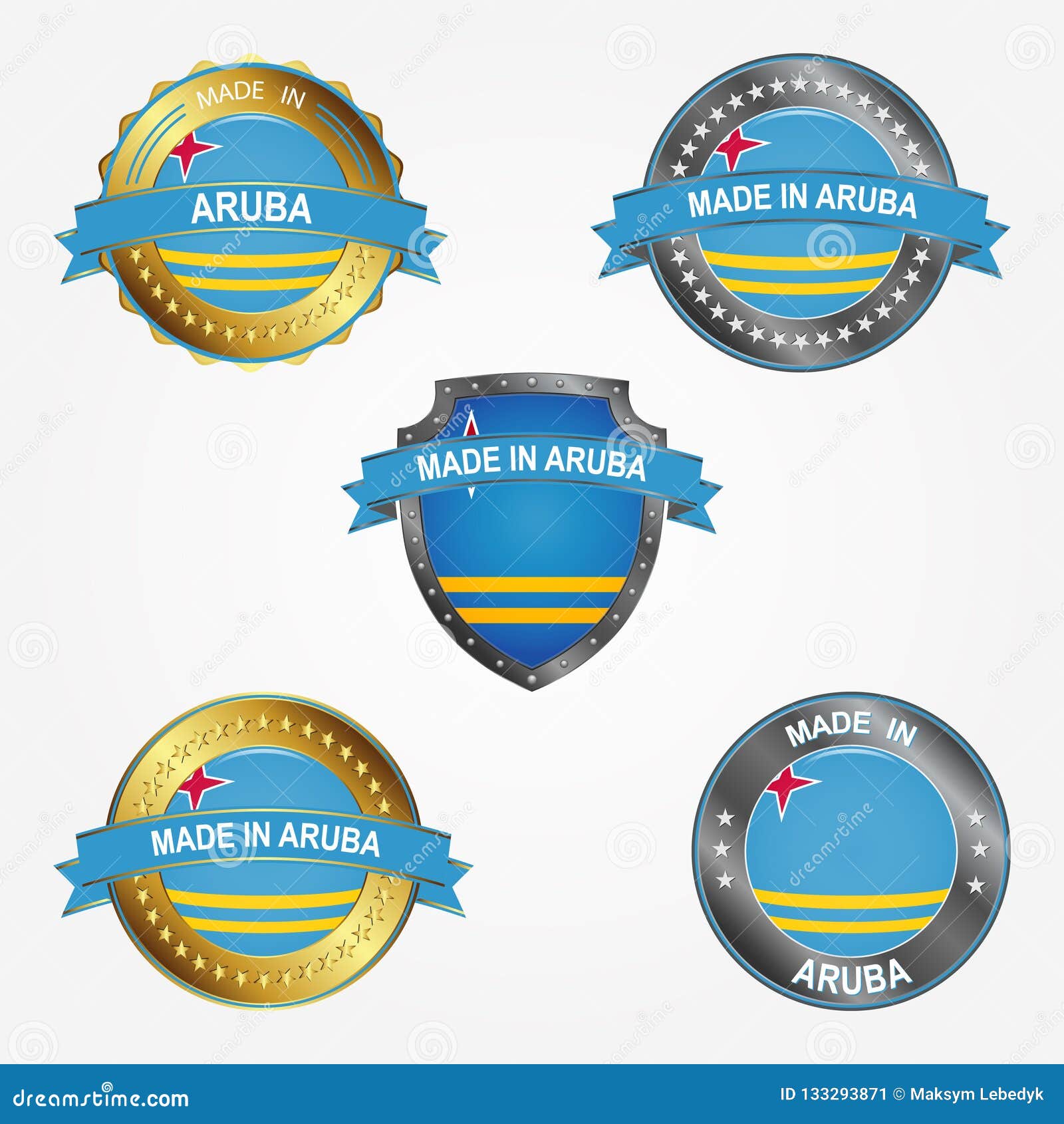 Design Label of Made in Aruba. Vector Illustration Stock Illustration ...