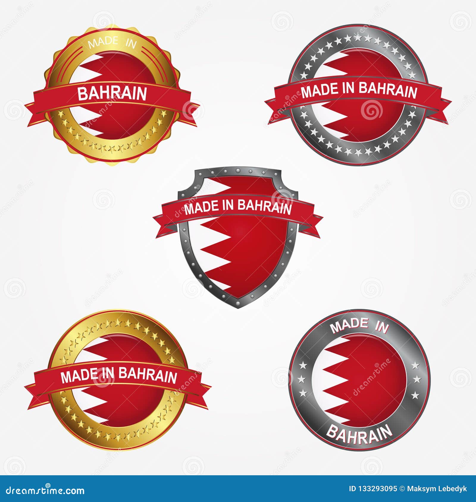 Design Label of Made in Bahrain. Vector Illustration Stock Illustration ...