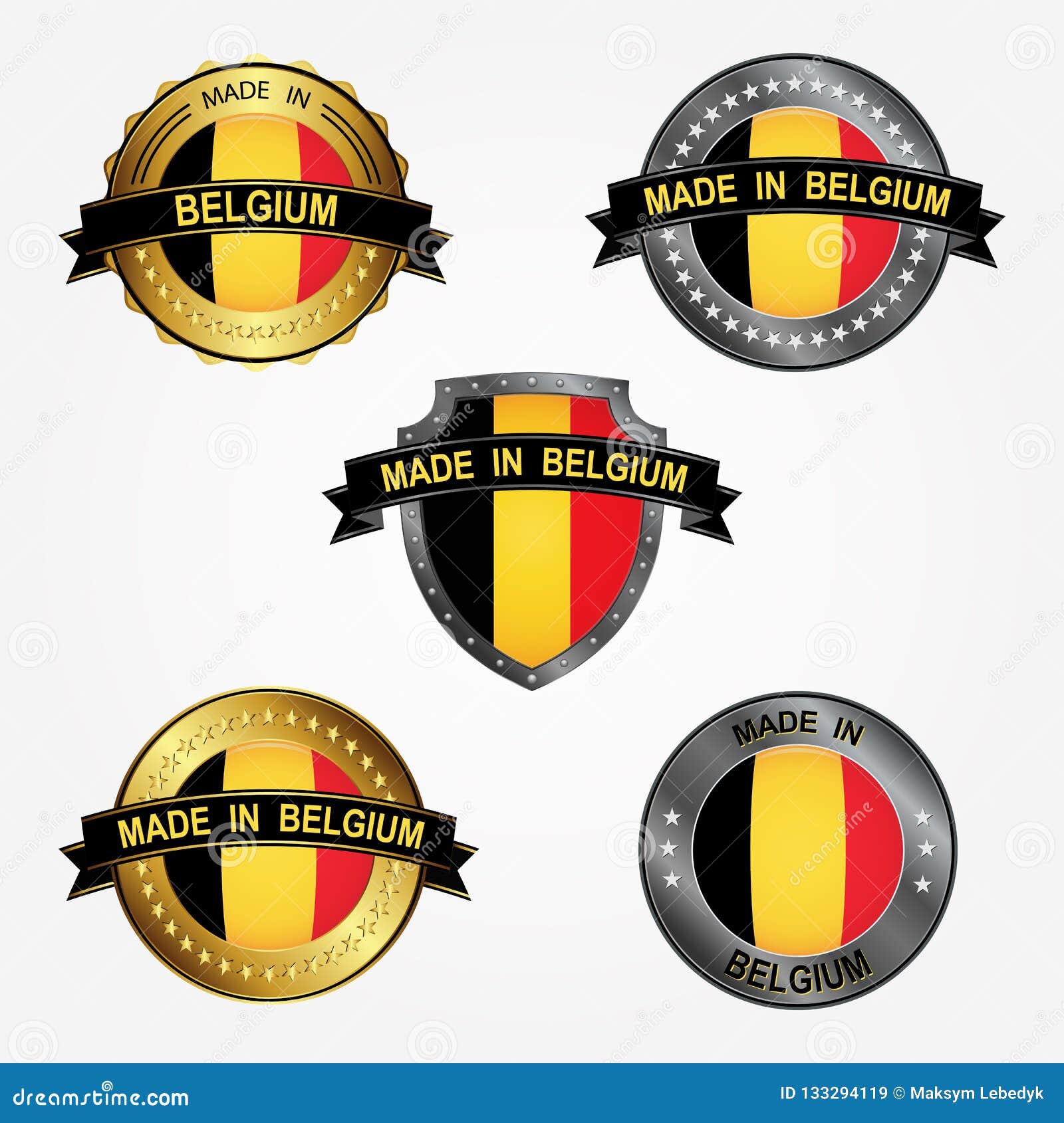 Design Label of Made in Belgium. Vector Illustration Stock Illustration ...