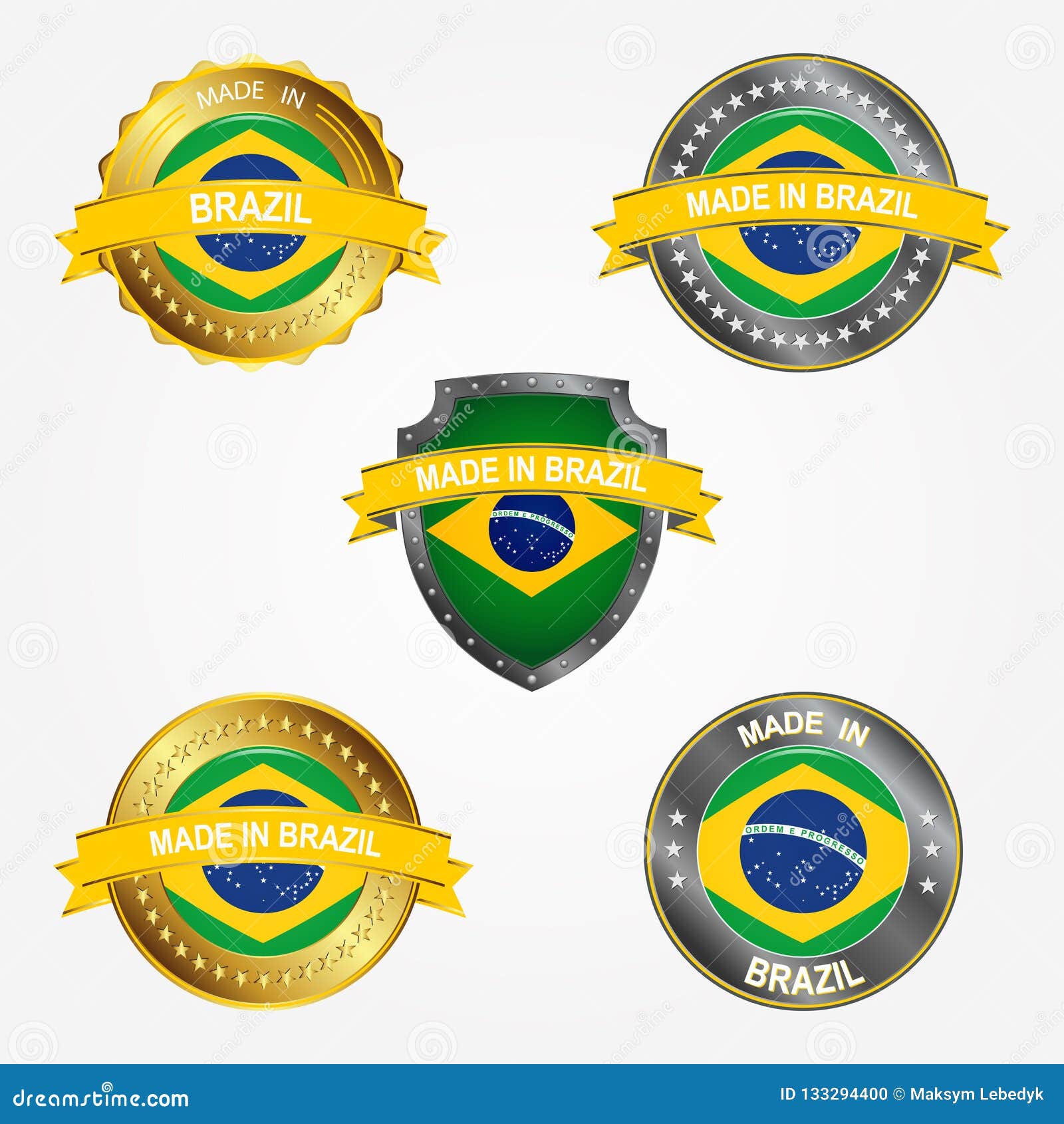 Design Label of Made in Brazil. Vector Illustration Stock Illustration ...