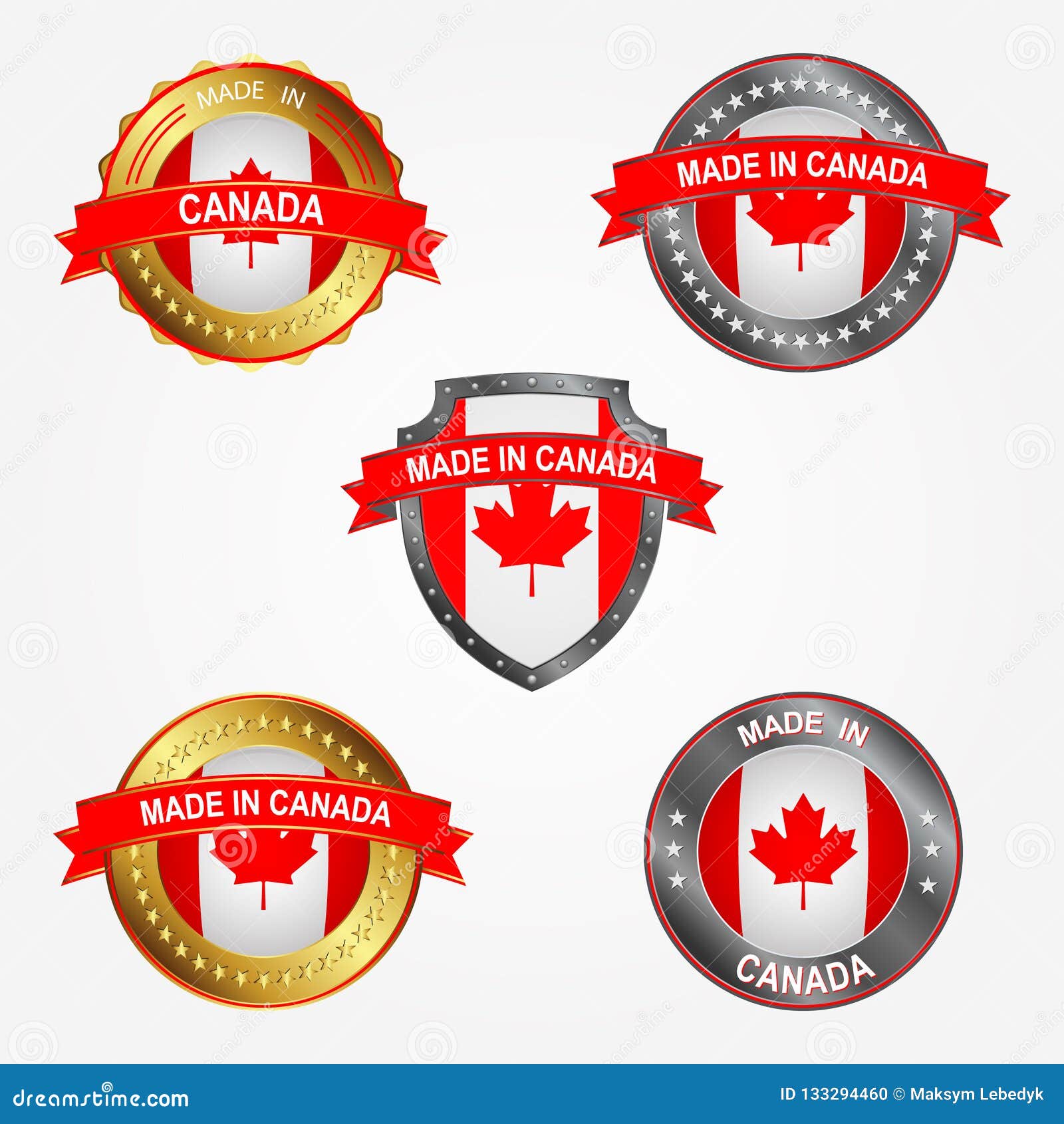 Design Label of Made in Canada. Vector Illustration Stock Illustration ...