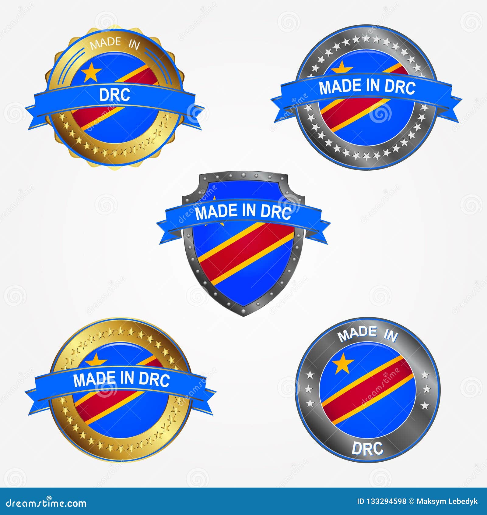 Design Label of Made in Democratic Republic of the Congo. Vector ...