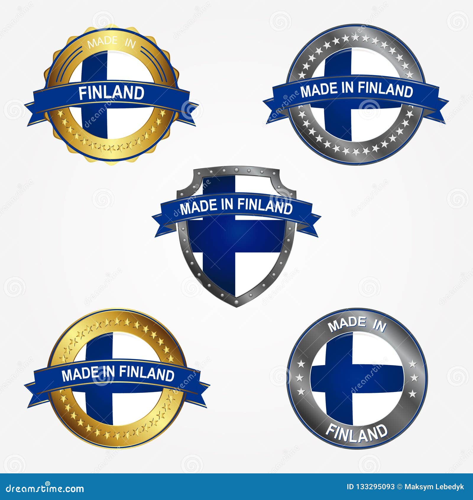 Design Label of Made in Finland. Vector Illustration Stock Illustration ...