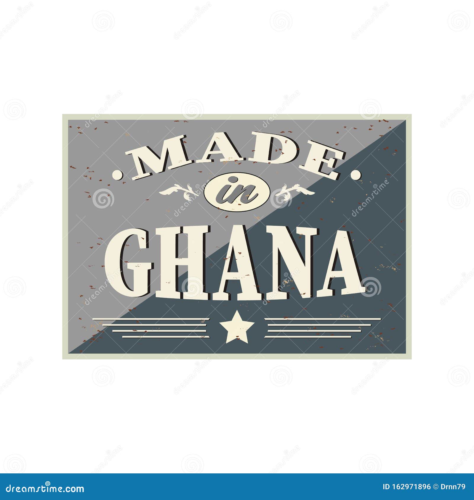 Design Label of Made in Ghana on a White Background Stock Vector ...