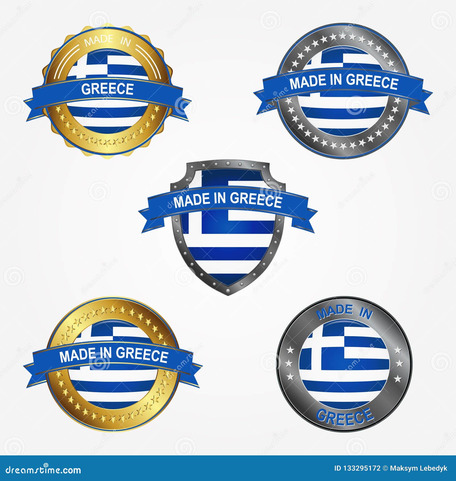 Design Label of Made in Greece. Vector Illustration Stock Illustration ...