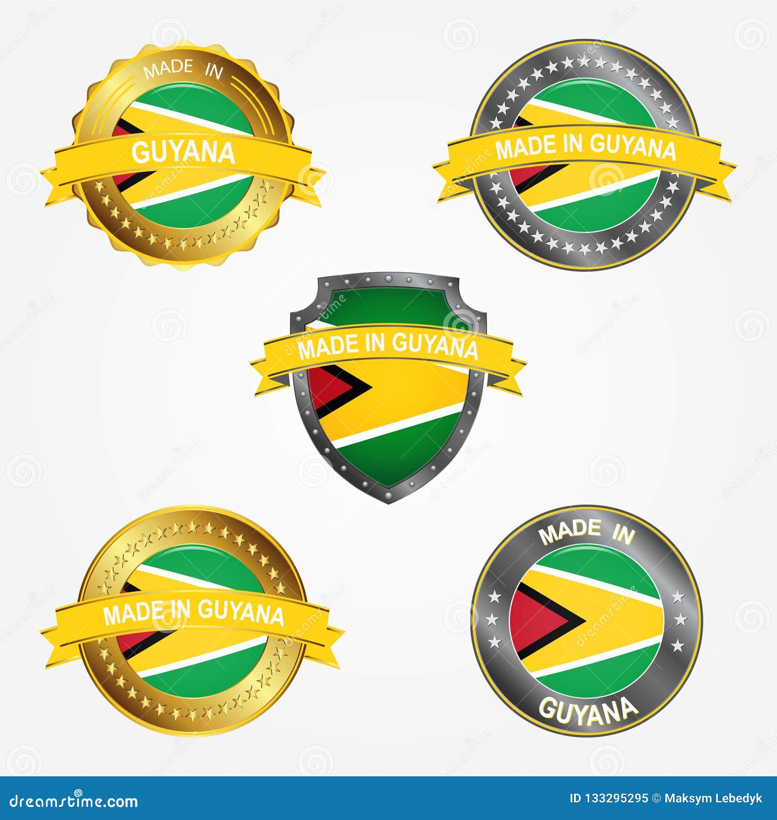 Design Label of Made in Guyana. Vector Illustration Stock Illustration ...