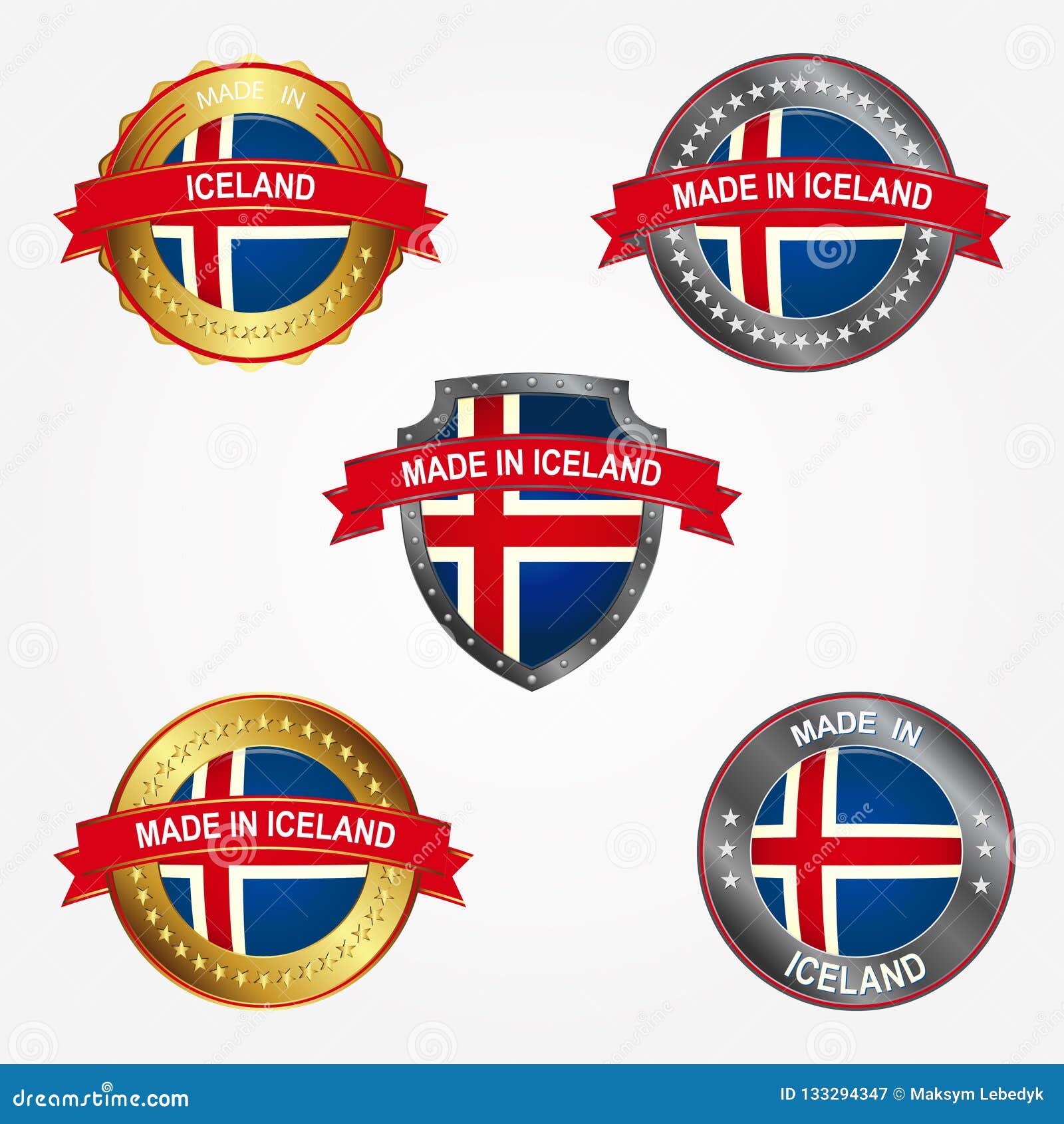 Design Label of Made in Iceland. Vector Illustration Stock Illustration ...