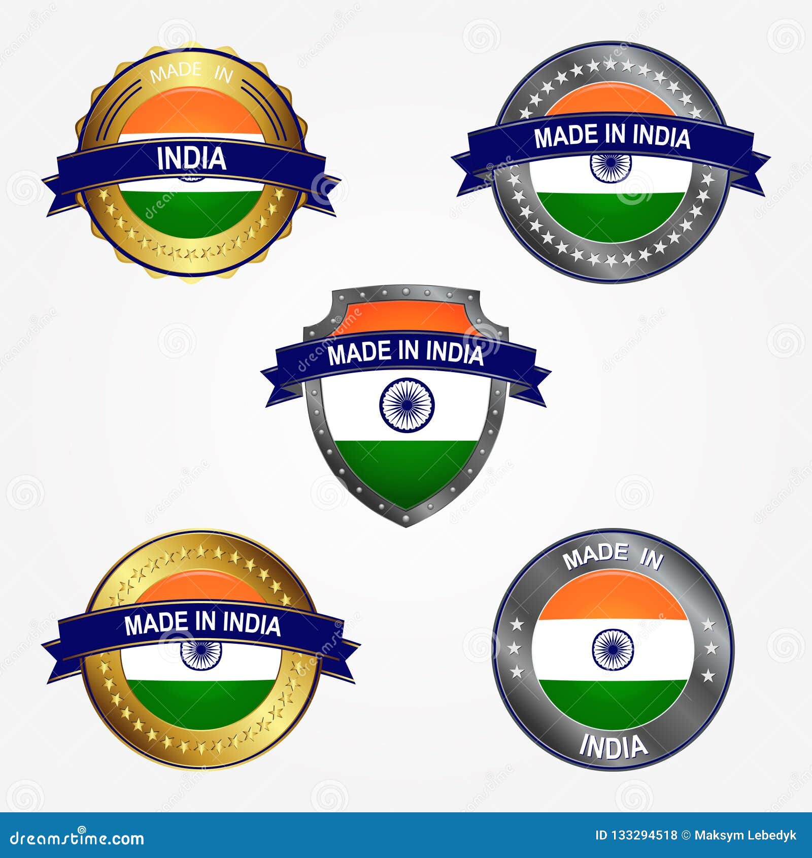 Design Label of Made in India. Vector Illustration Stock Illustration ...