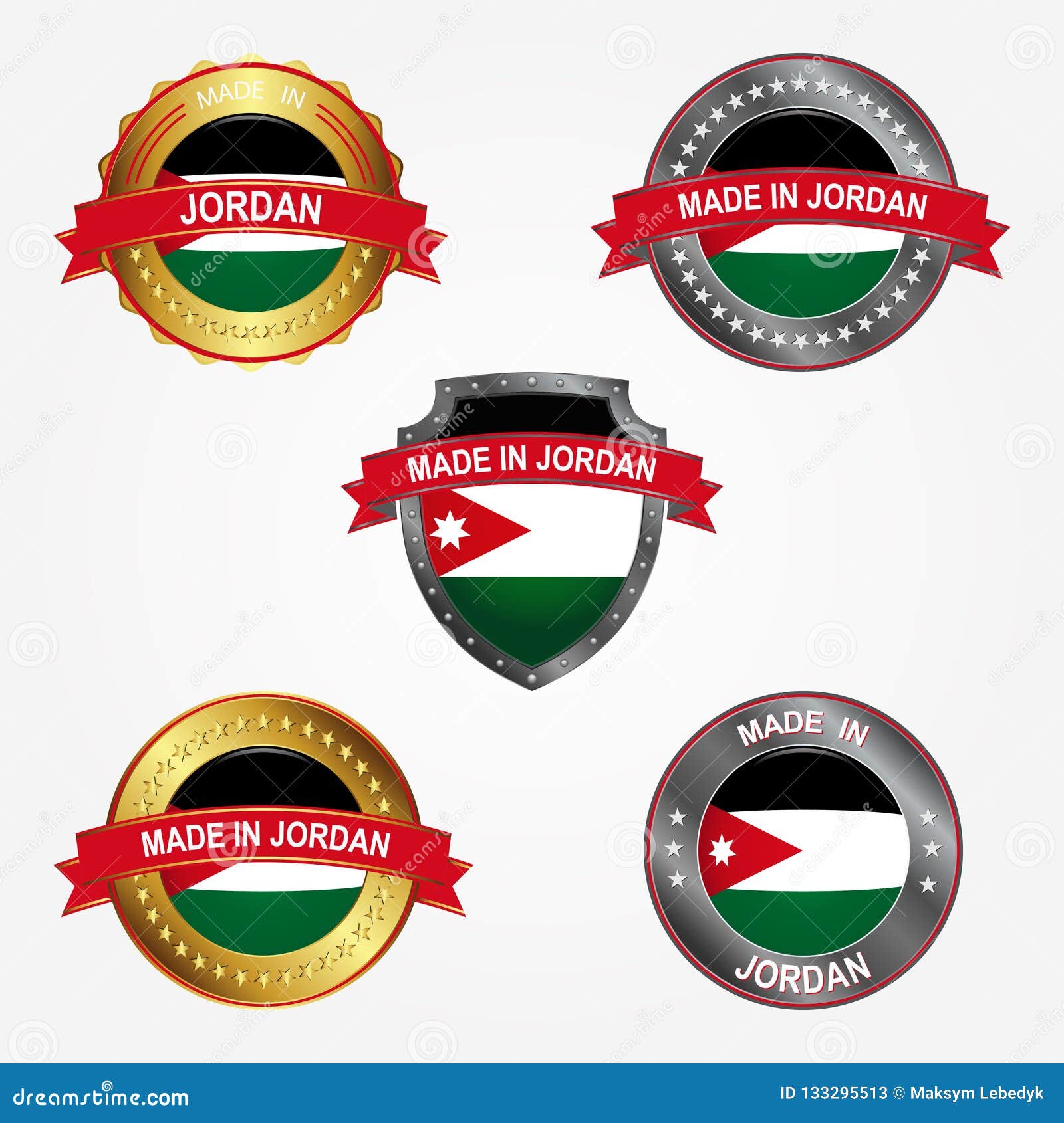 Design Label of Made in Jordan. Vector Illustration Stock Illustration ...