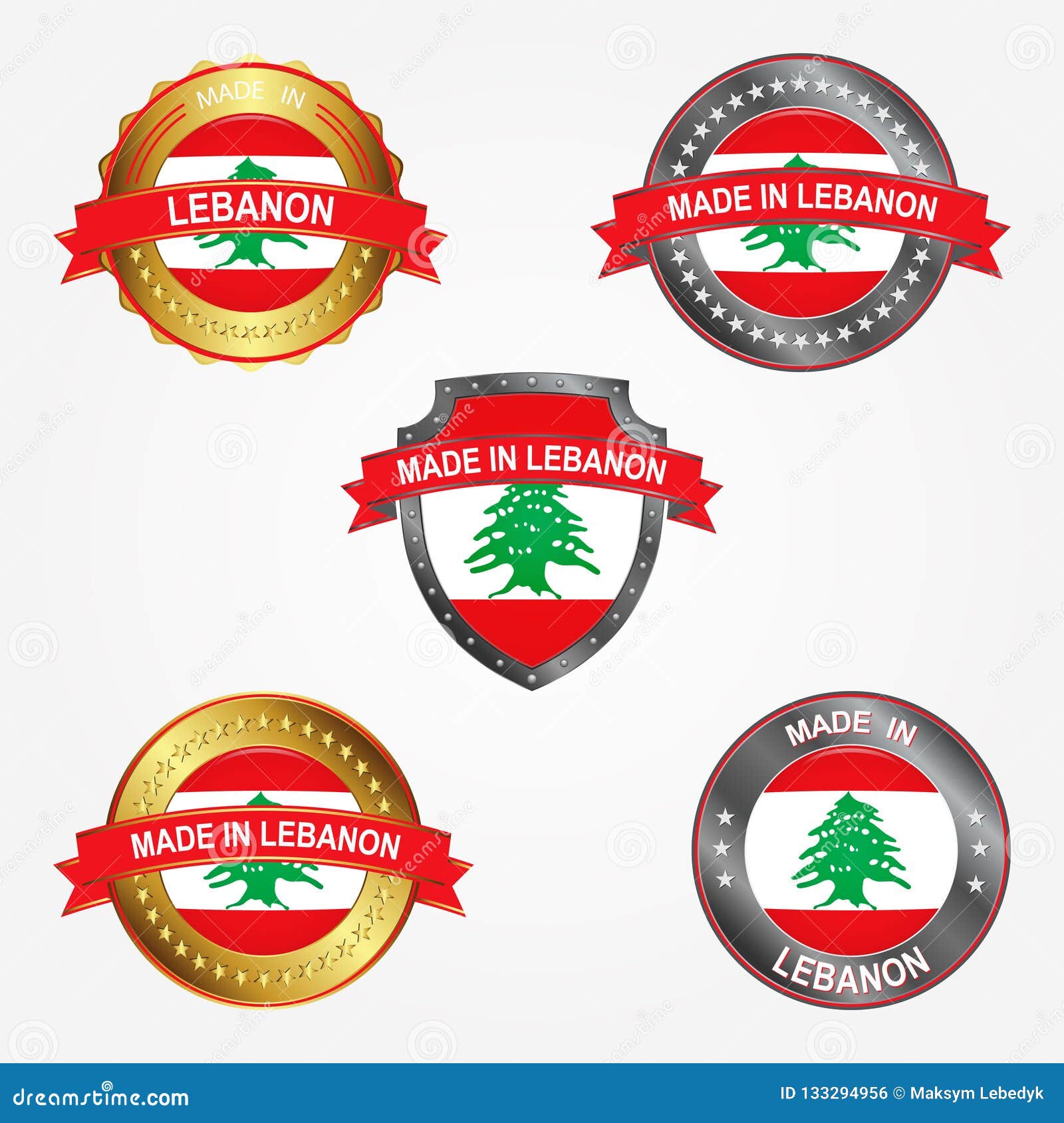 Design Label of Made in Lebanon. Vector Illustration Stock Illustration ...