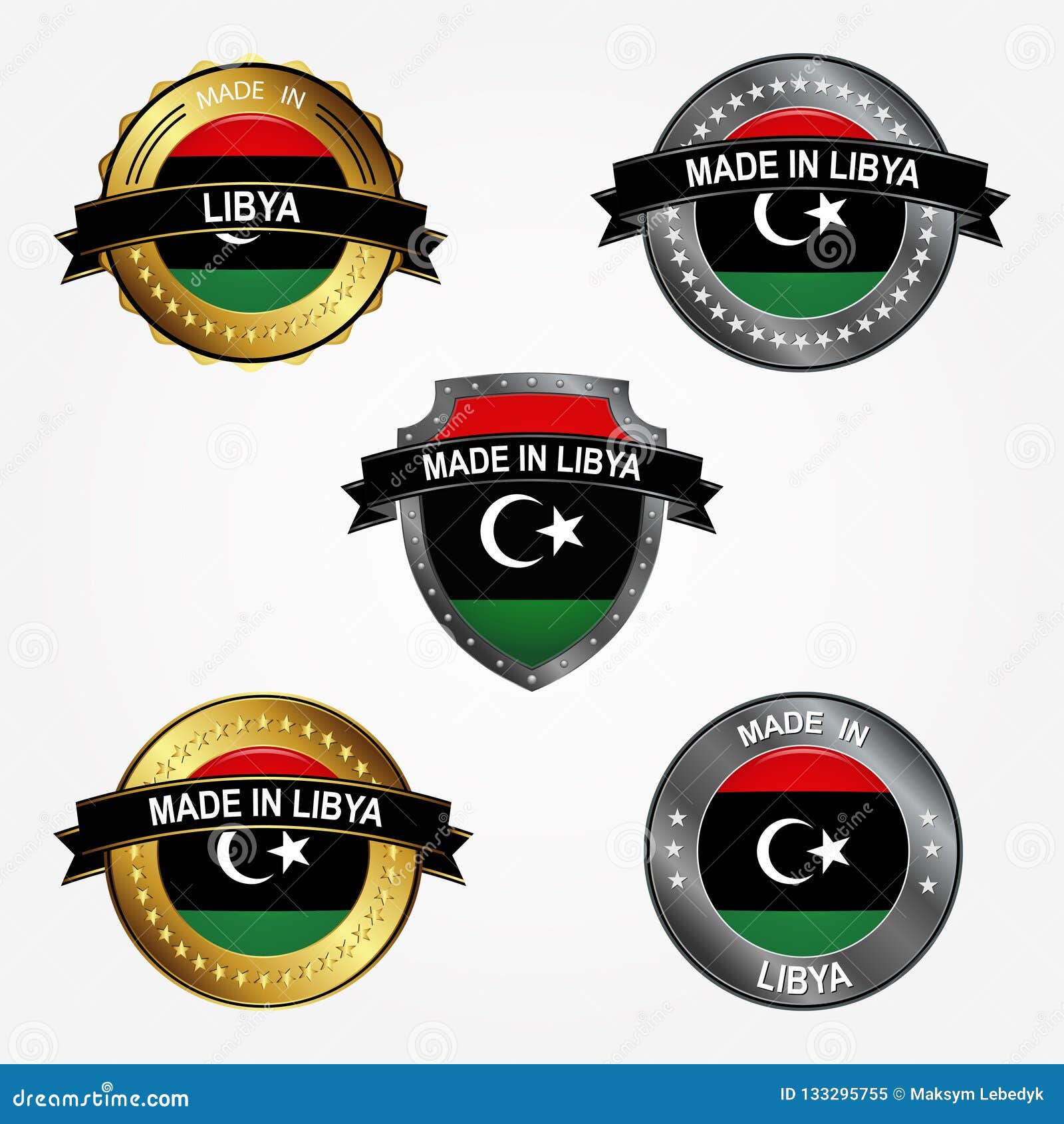 Design Label of Made in Libya. Vector Illustration Stock Illustration ...