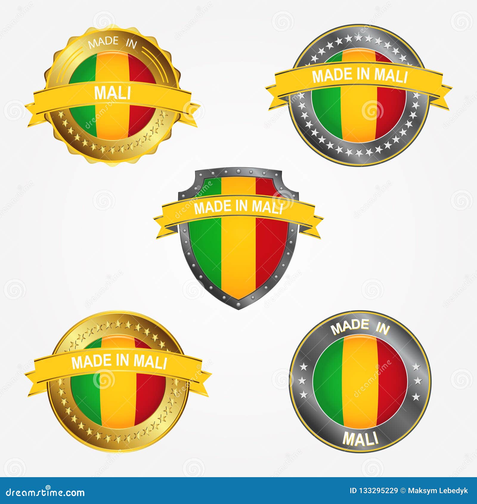 Design Label of Made in Mali. Vector Illustration Stock Illustration ...