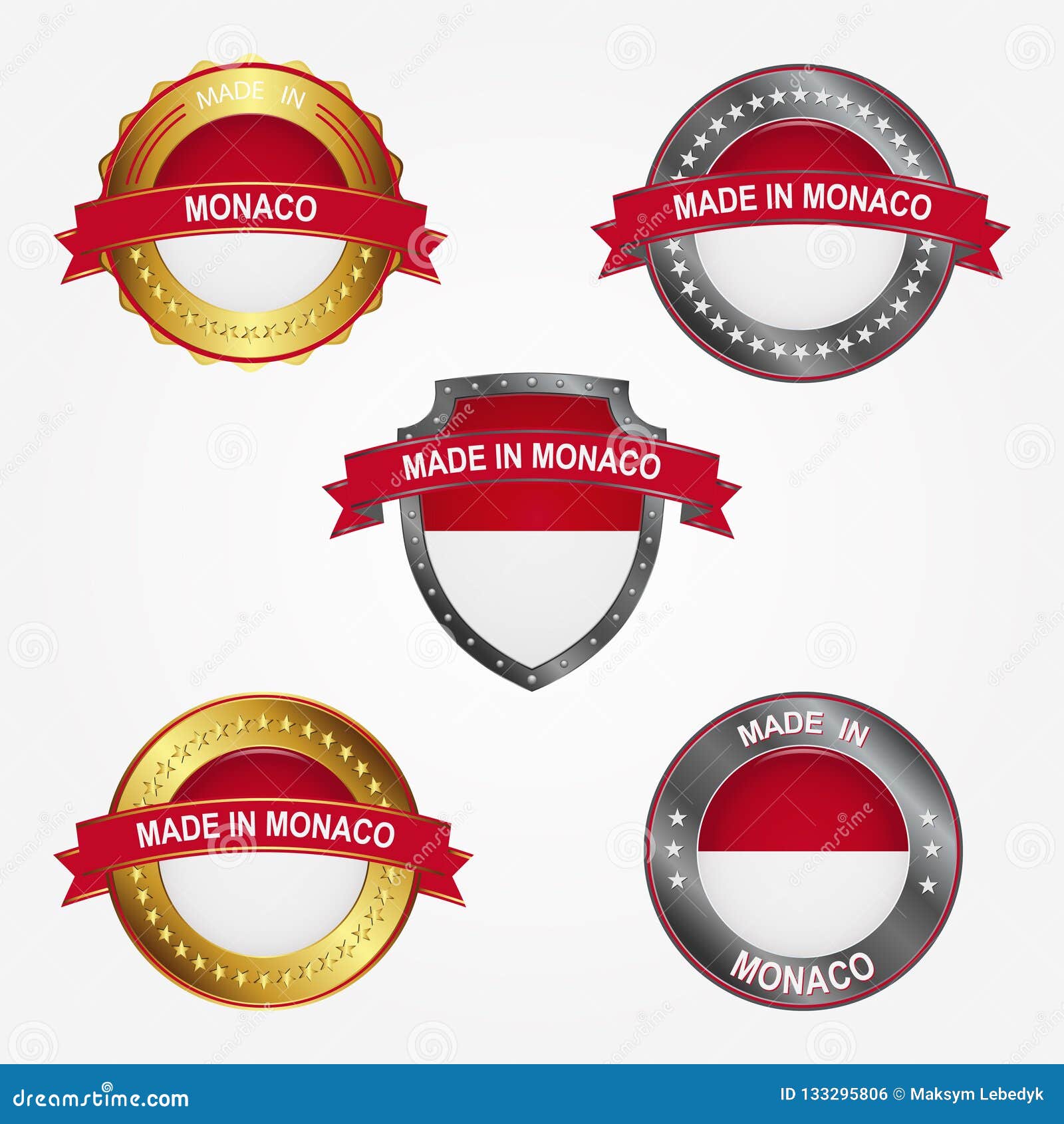 Design Label of Made in Monaco. Vector Illustration Stock Illustration ...