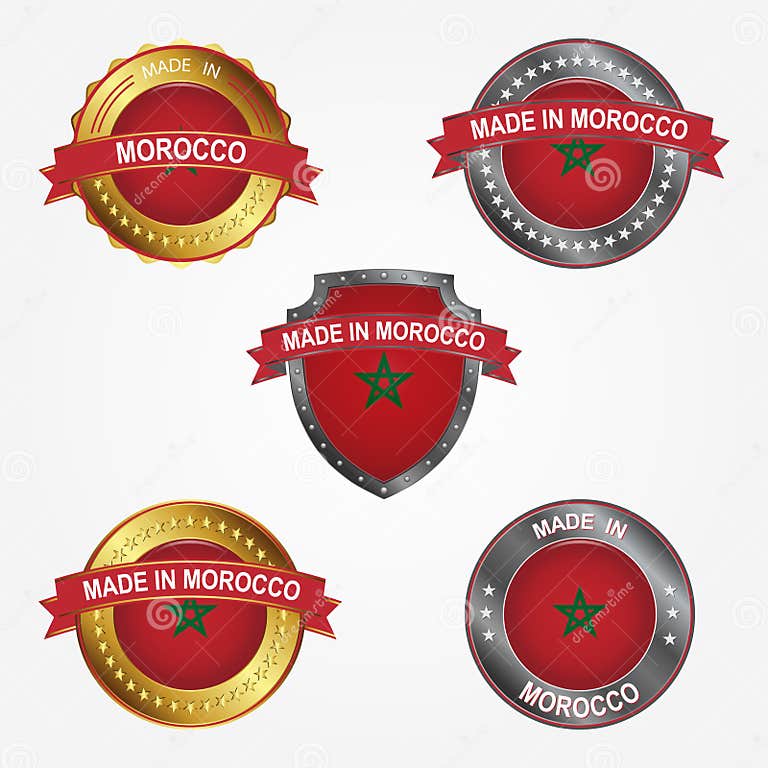 Design Label of Made in Morocco. Vector Illustration Stock Illustration ...