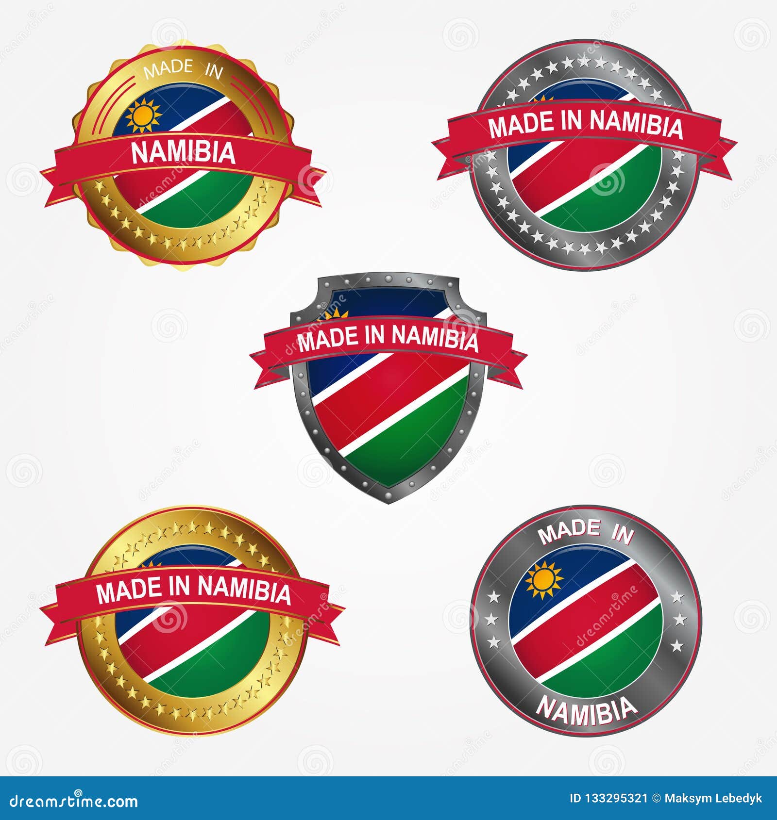 Design Label of Made in Namibia. Vector Illustration Stock Illustration ...