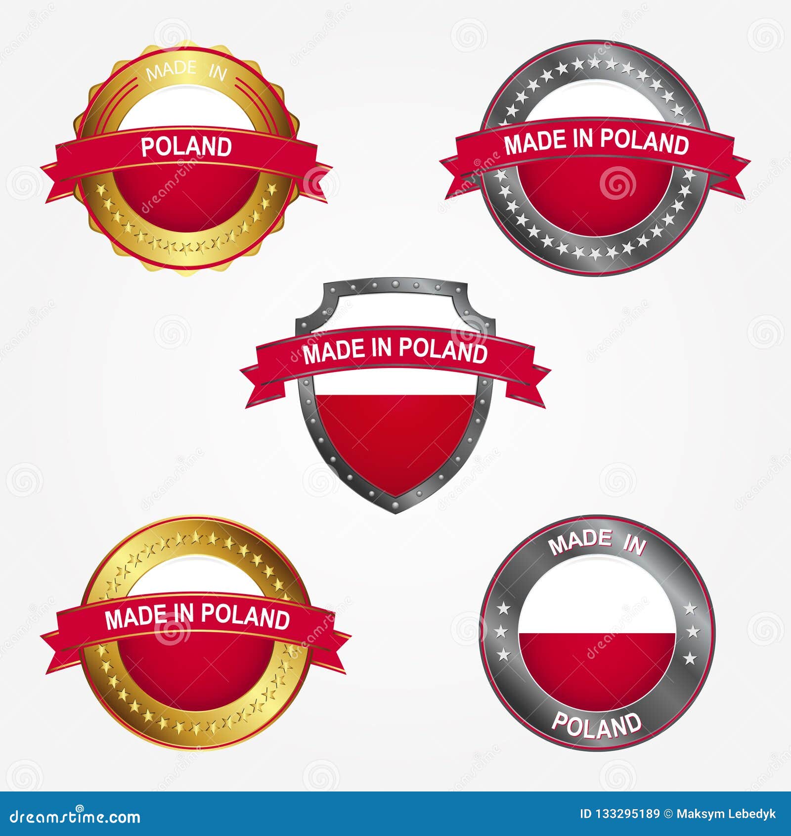Design Label of Made in Poland. Vector Illustration Stock Illustration ...