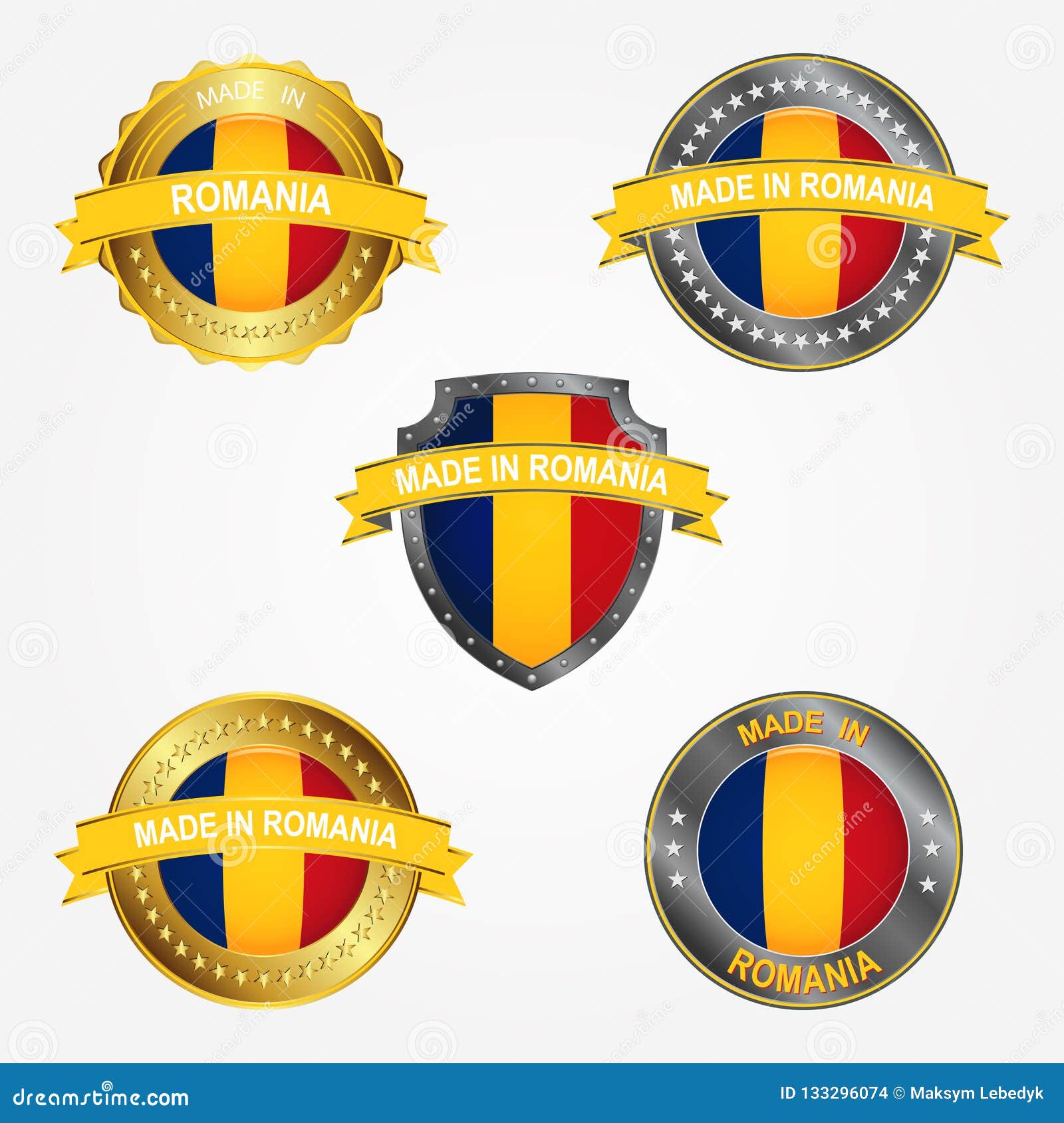 Design Label of Made in Romania. Vector Illustration Stock Illustration ...
