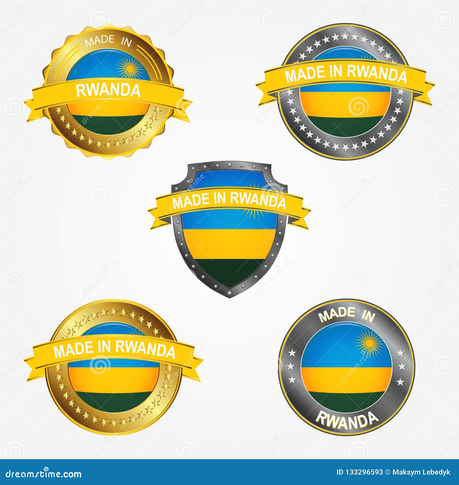 Design Label of Made in Rwanda. Vector Illustration Stock Illustration ...
