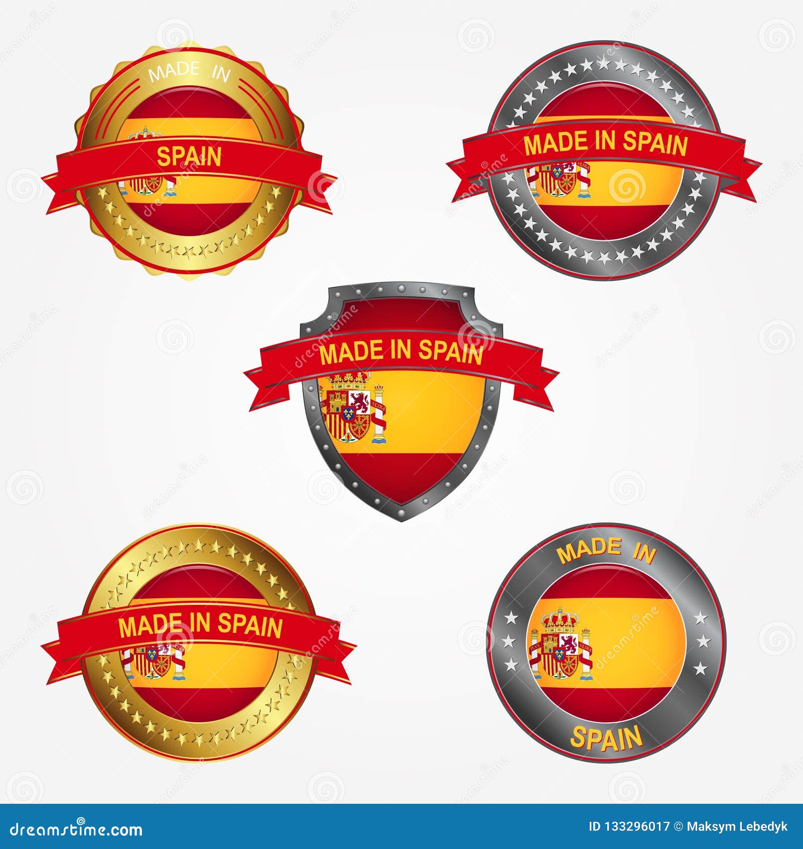 Design Label of Made in Spain. Vector Illustration Stock Illustration ...