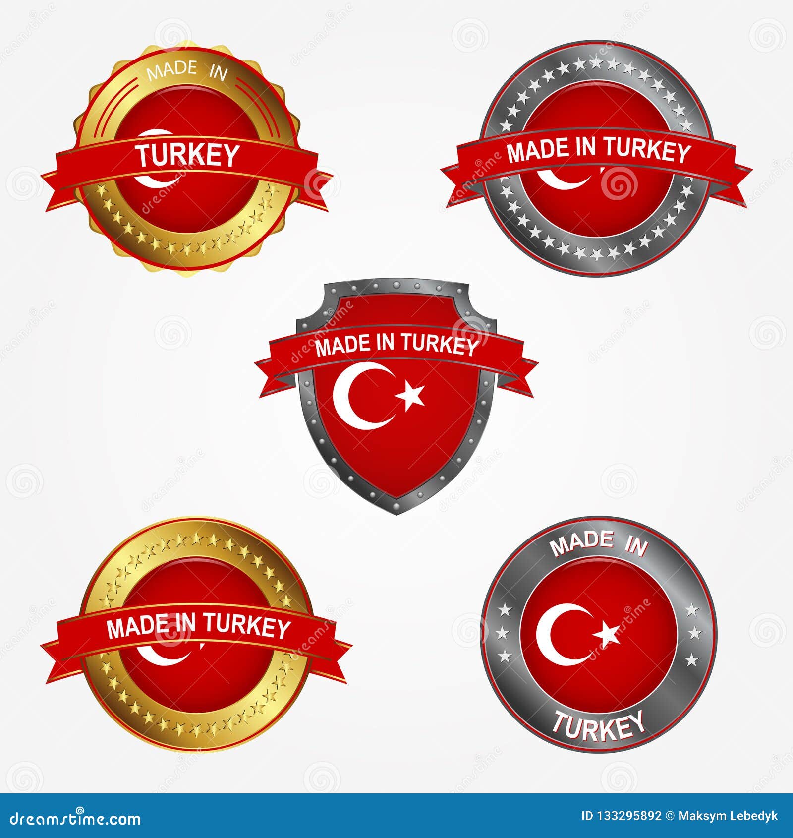 Design Label of Made in Turkey. Vector Illustration Stock Illustration ...
