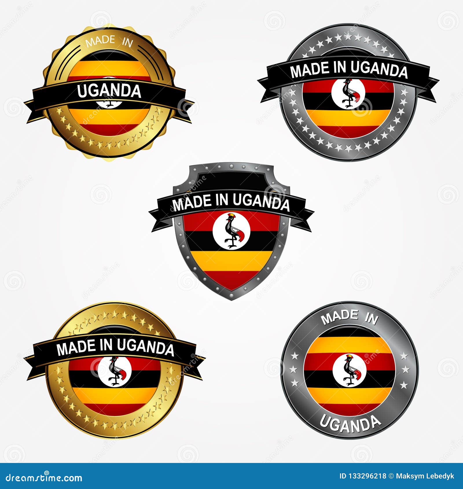 Design Label of Made in Uganda. Vector Illustration Stock Illustration ...