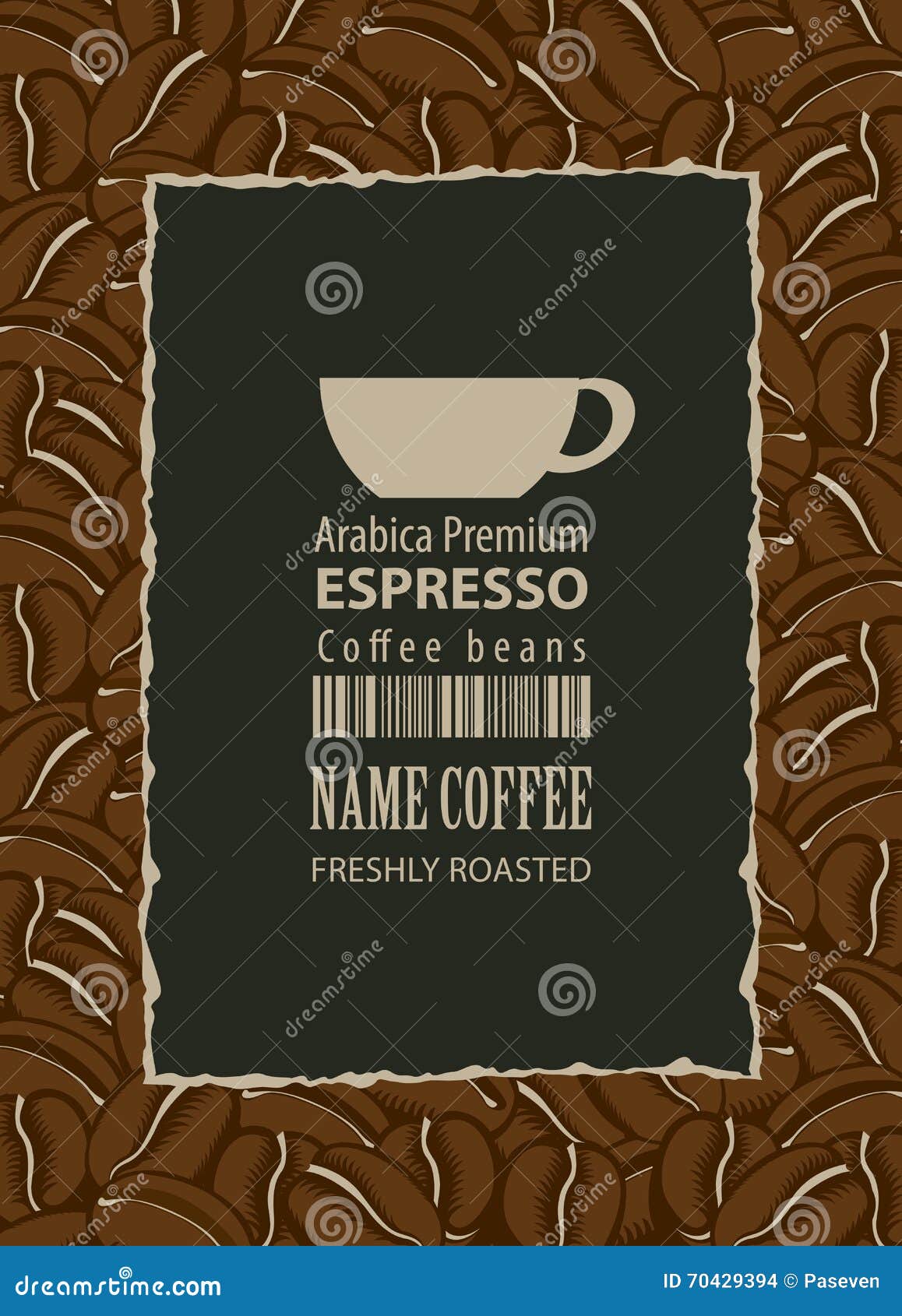 Design Labels for Coffee Beans Stock Vector - Illustration of cooking ...