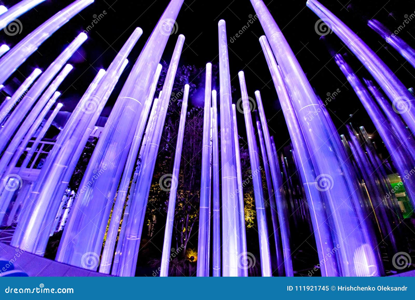 The Design of the Large Glowing Neon Tubes. Stock Image - Image of ...