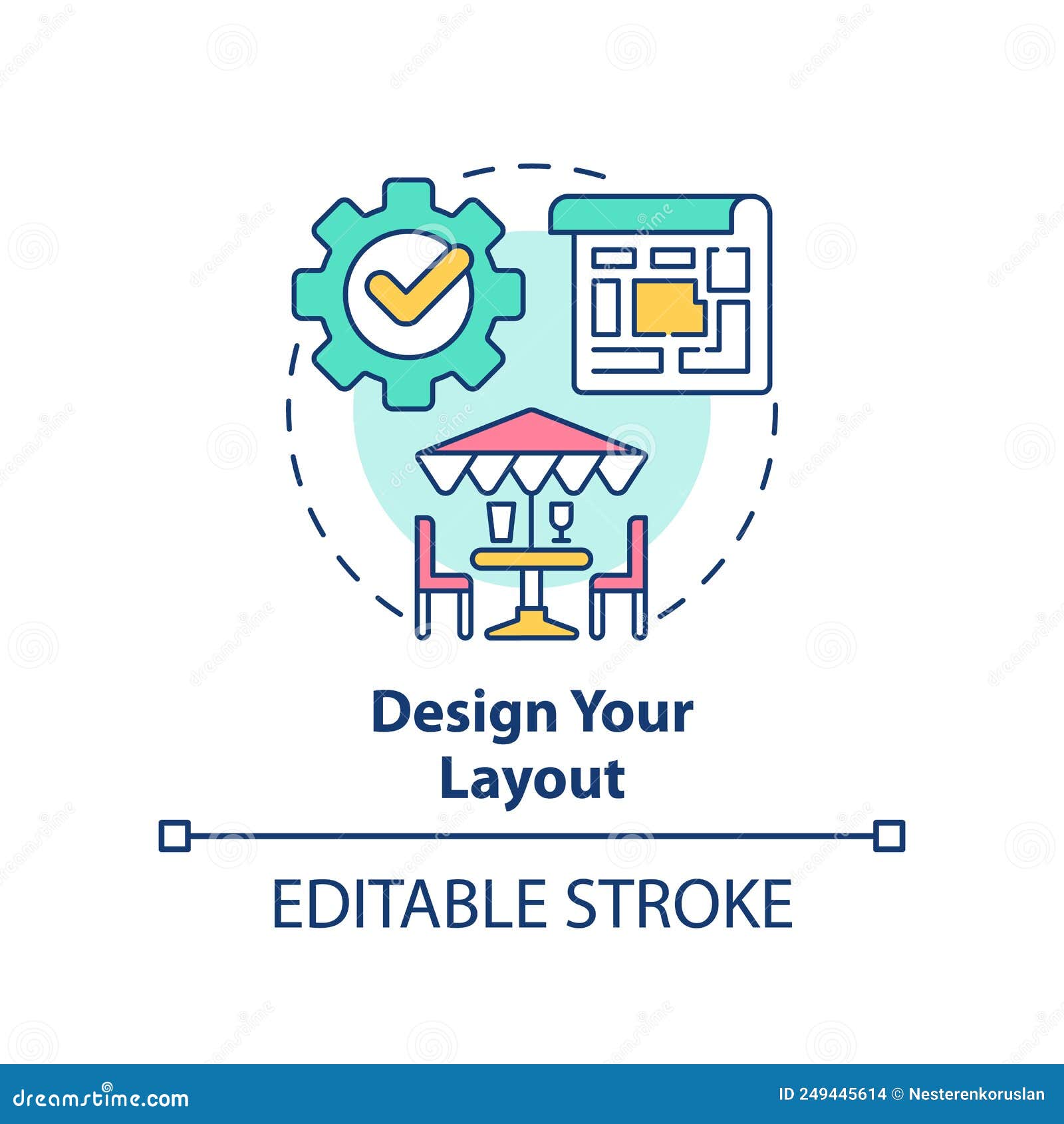 Design layout concept icon stock vector. Illustration of ergonomic ...