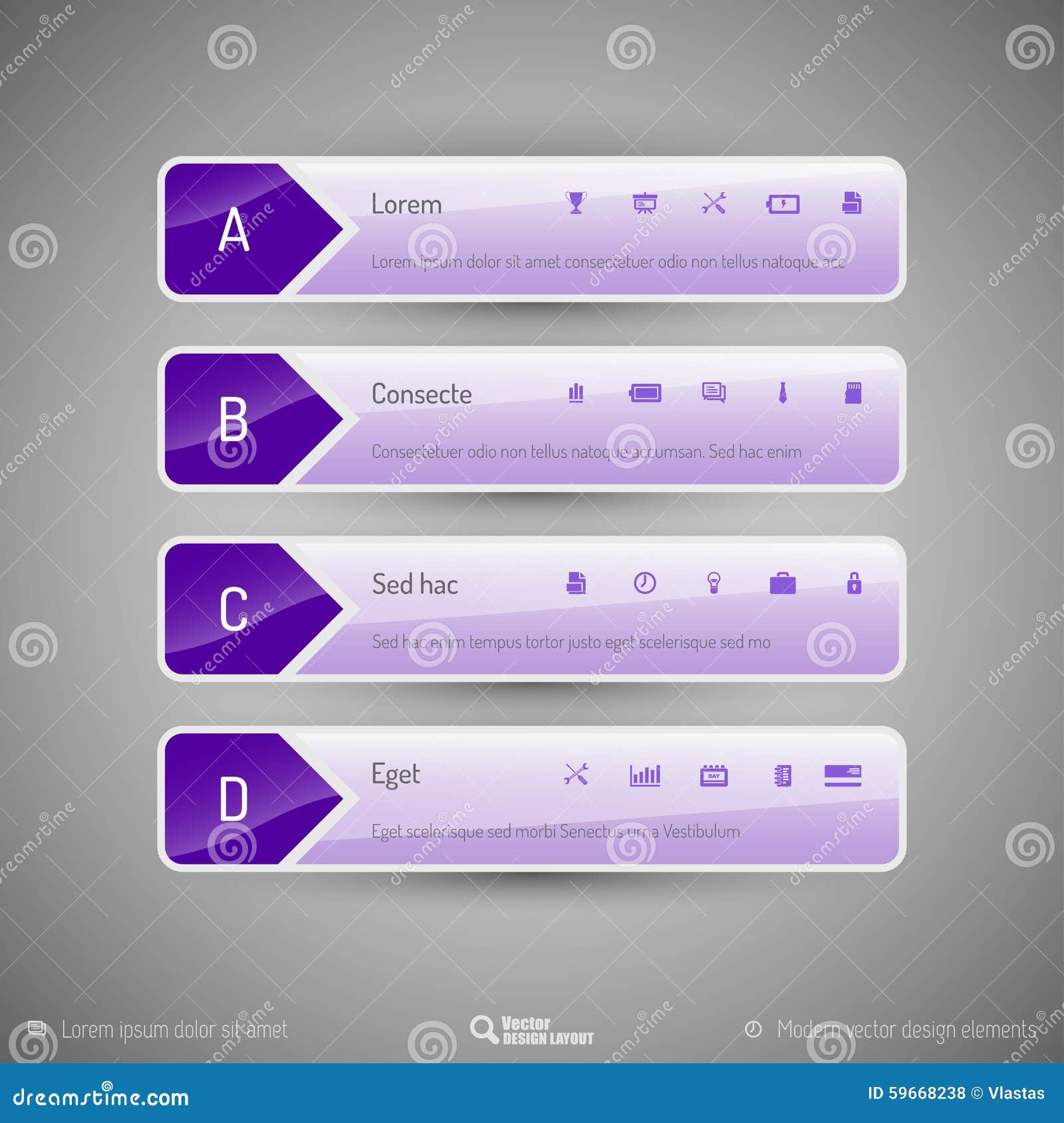 Design Layout, Modern Symbols, Tabs Stock Vector - Illustration of ...