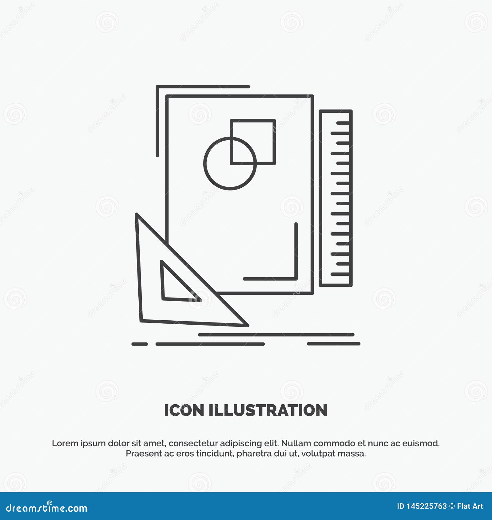 Design, Layout, Page, Sketch, Sketching Icon. Line Vector Gray Symbol for UI and UX, Website or ...