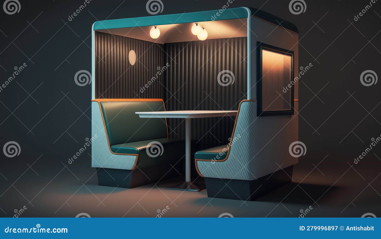 Design Layout of Two Seats with a Table between Them Stock Image ...