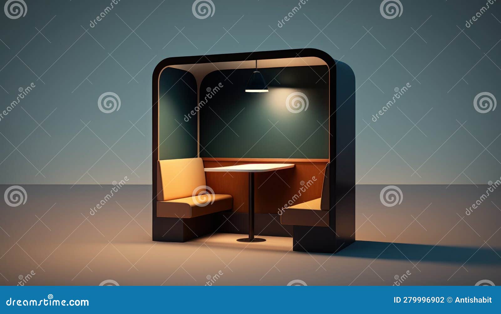 Design Layout of Two Seats with a Table between Them Stock Illustration ...