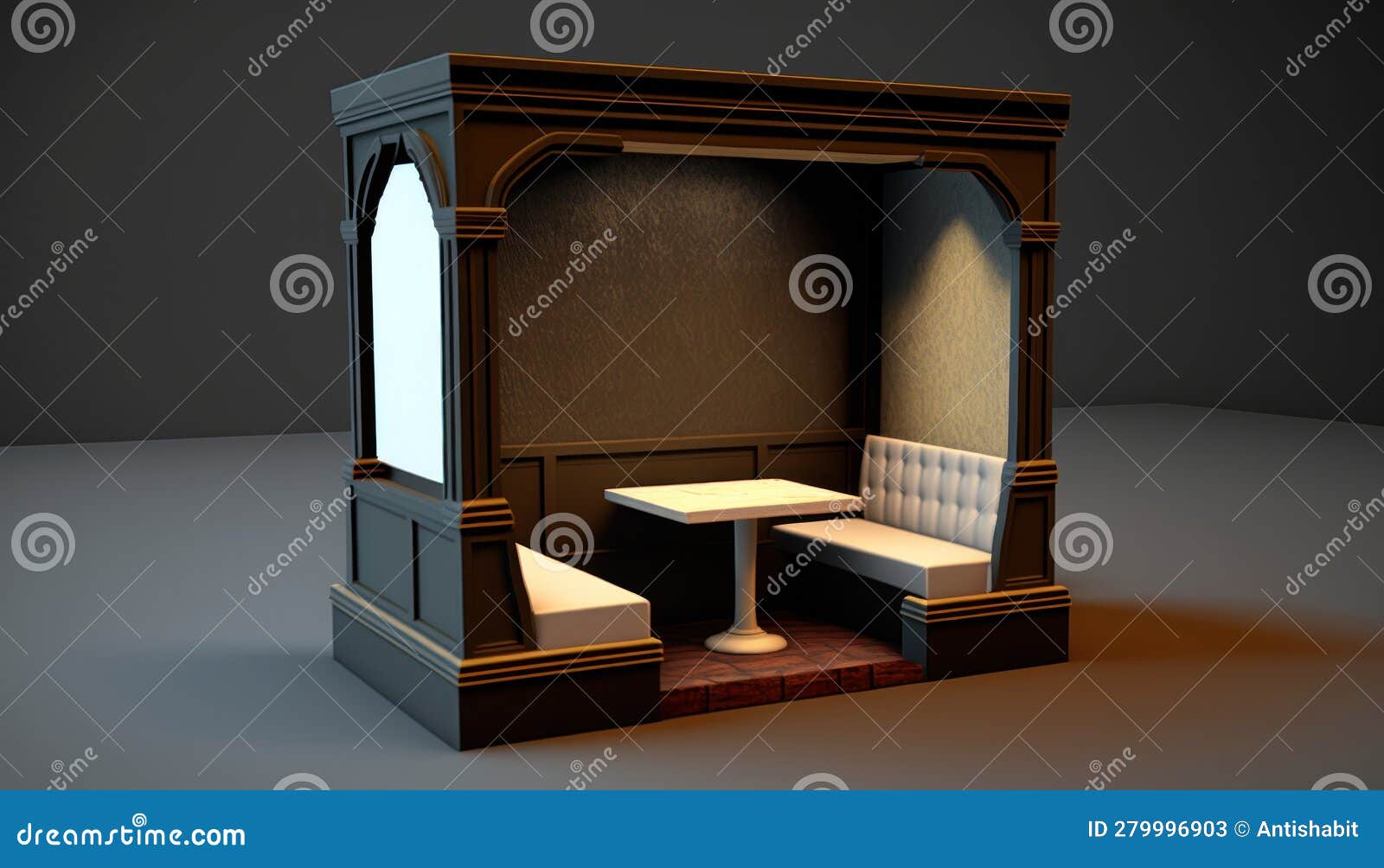 Design Layout of Two Seats with a Table between Them Stock Image ...