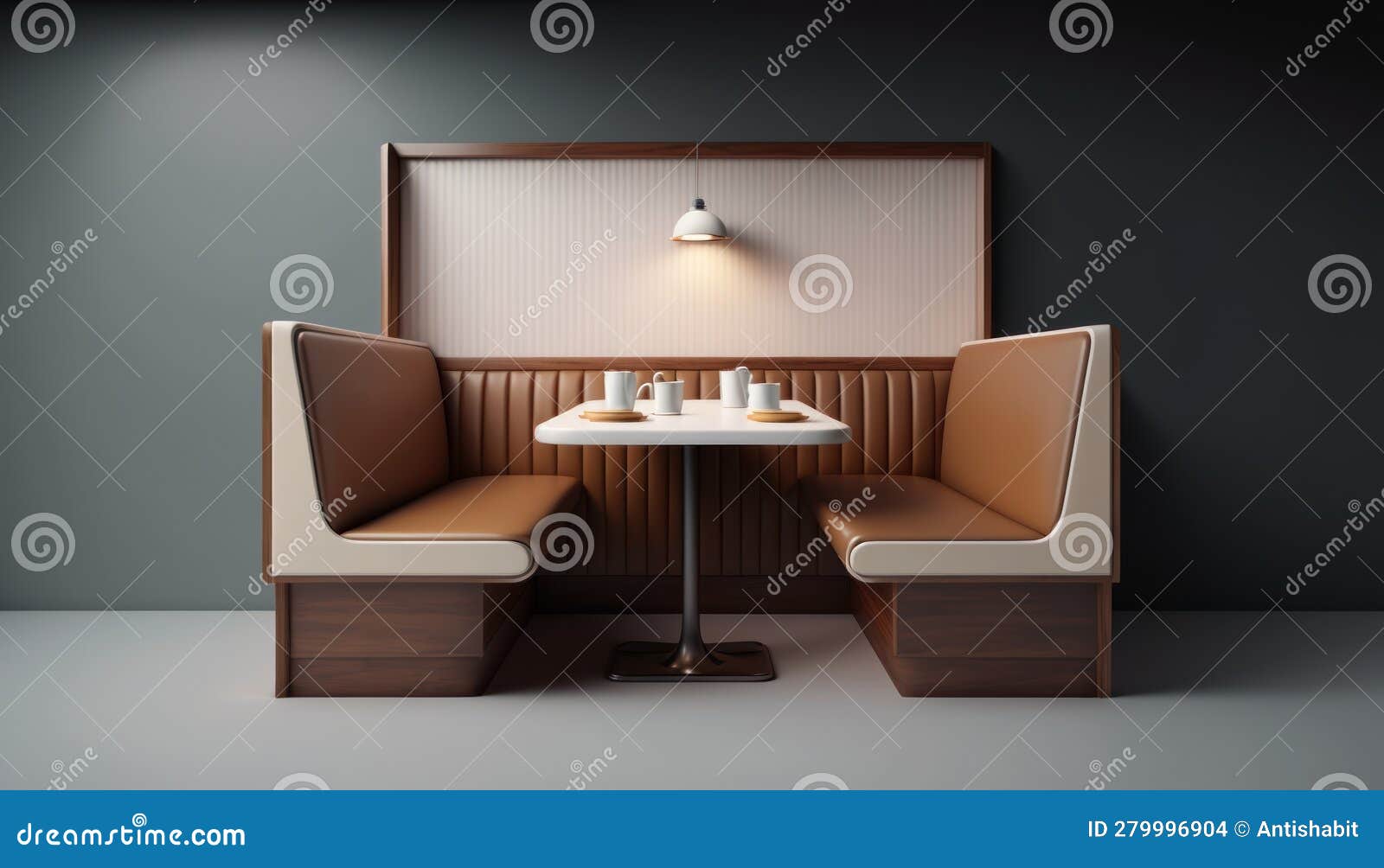 Design Layout of Two Seats with a Table between Them Stock Illustration ...