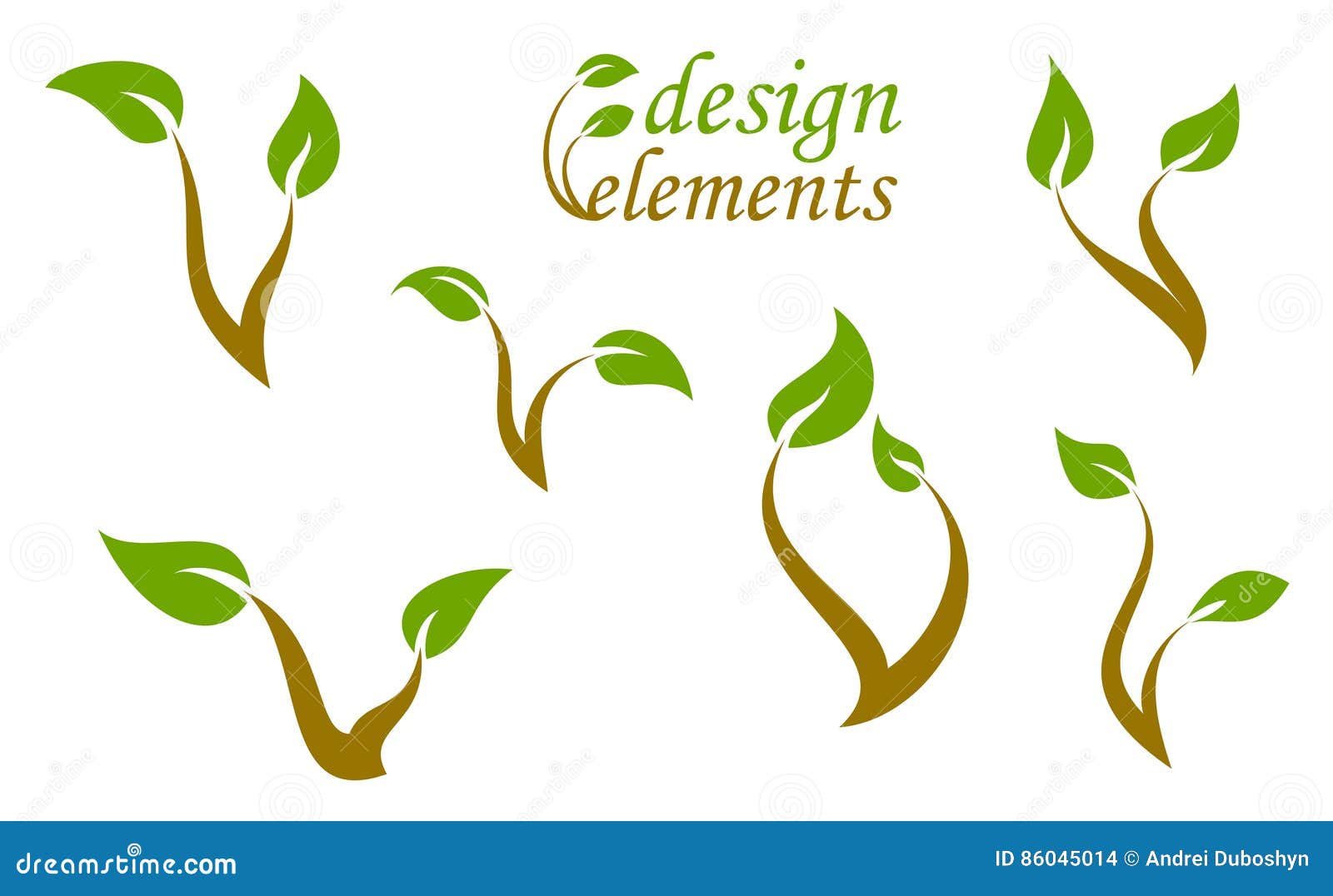 Design leaves elements stock vector. Illustration of biology - 86045014