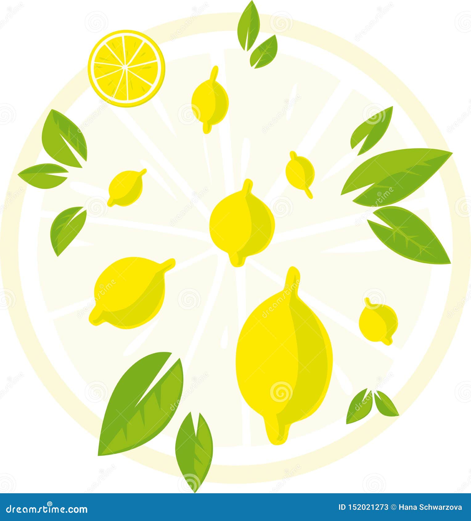 Design with Lemon an Leaf - Vector Illustration Stock Vector ...