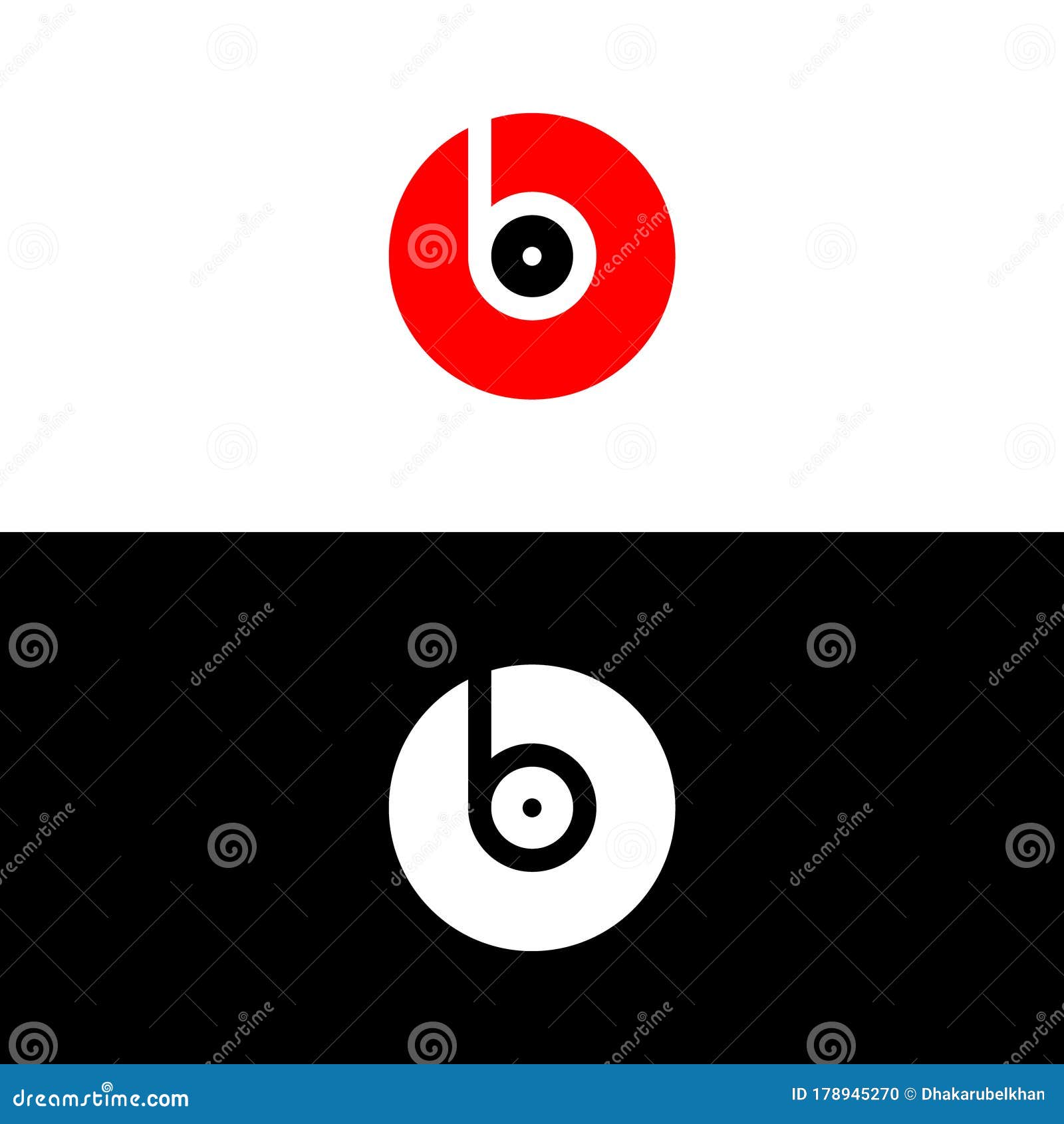 Design a Letter B Circle Style Logo Stock Vector - Illustration of ...