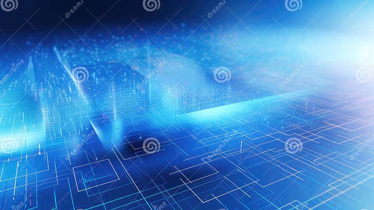 Design Light Blue Tech Background Stock Illustration - Illustration of ...