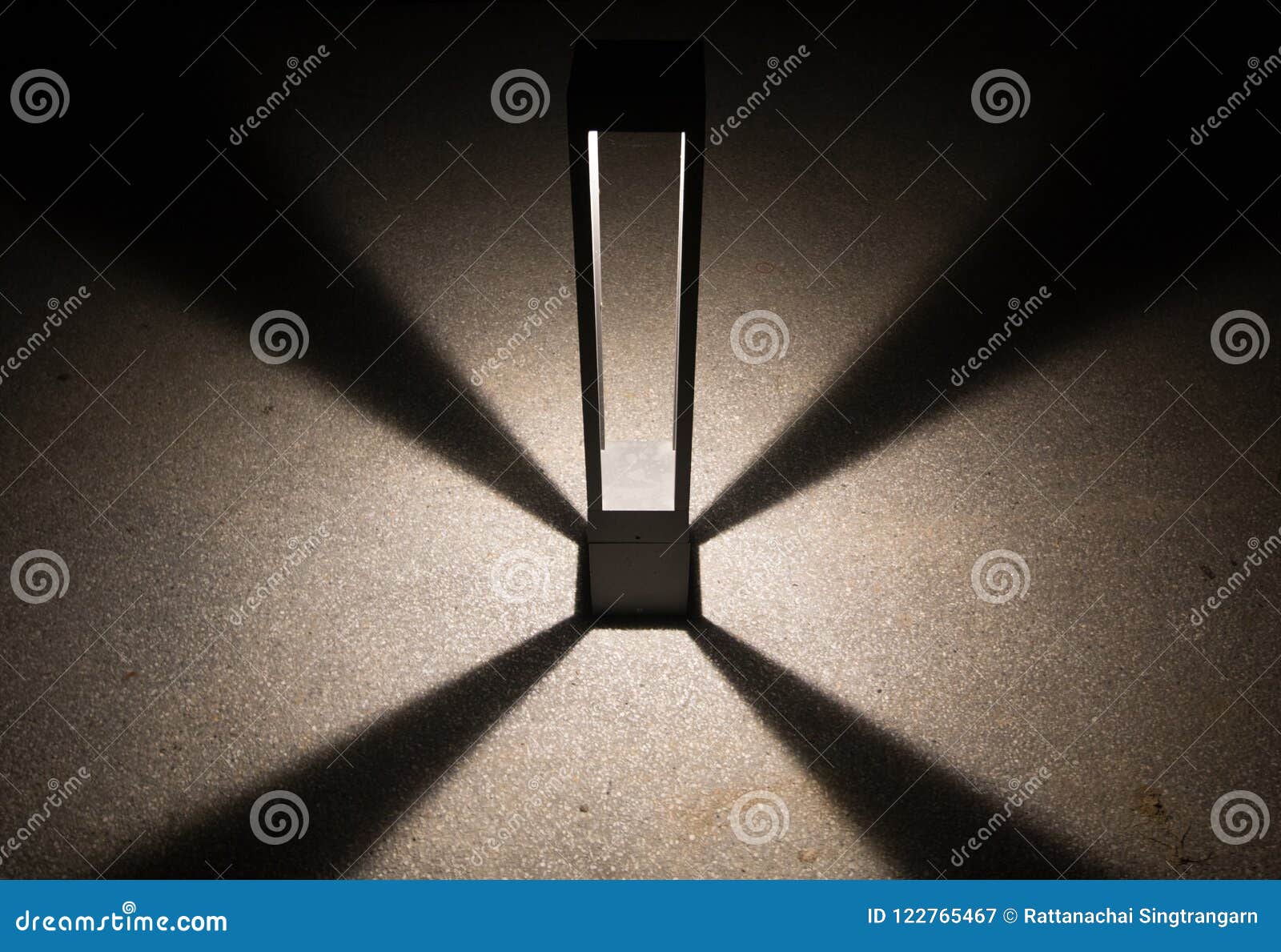 Design Light On Cement Texture Floor At Night . Abstract And Art ...