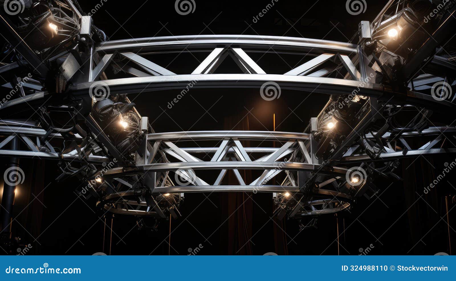 Design lighting truss stock illustration. Illustration of structure ...